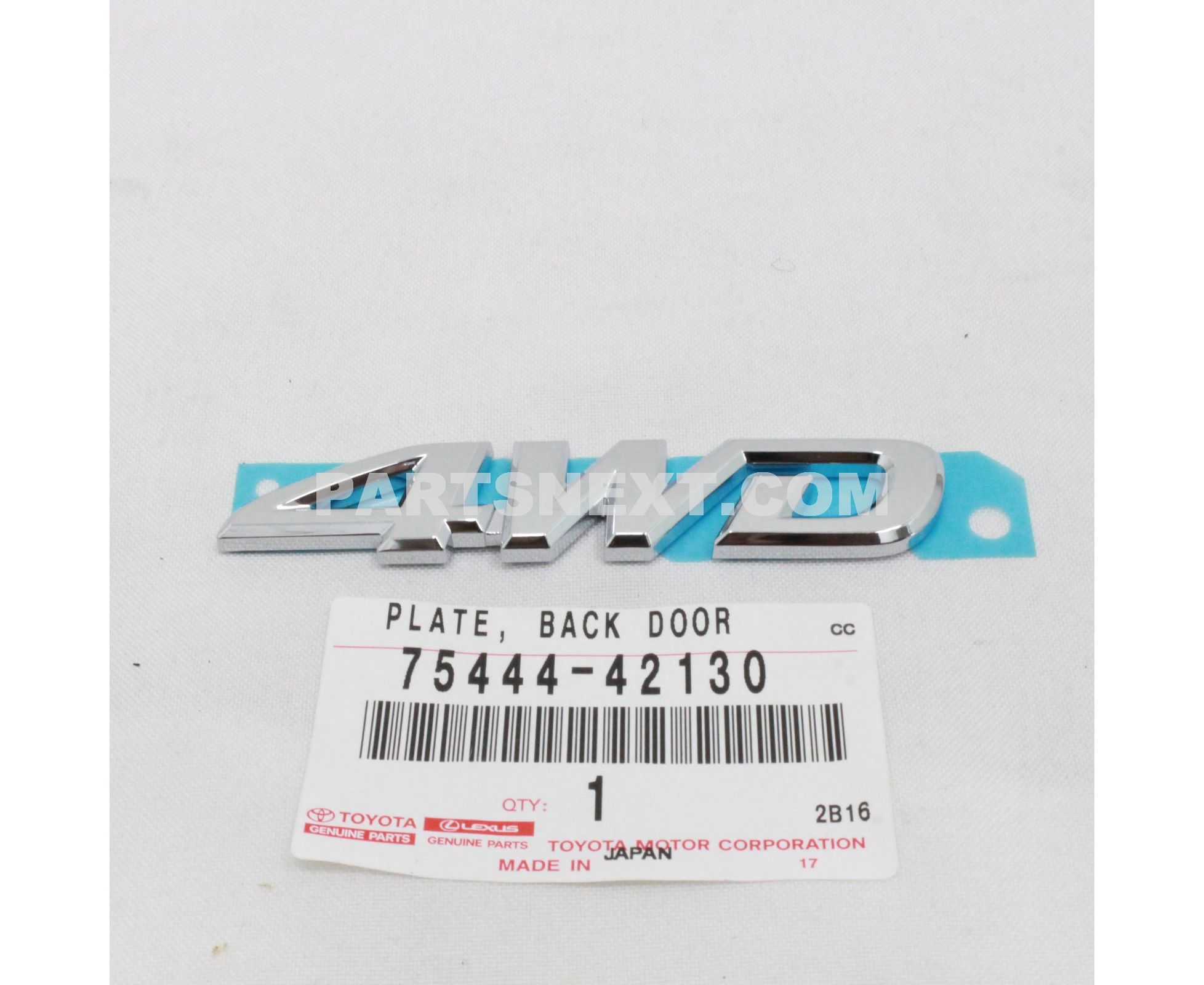 Toyota :: 75444-42130 PLATE BACK DOOR