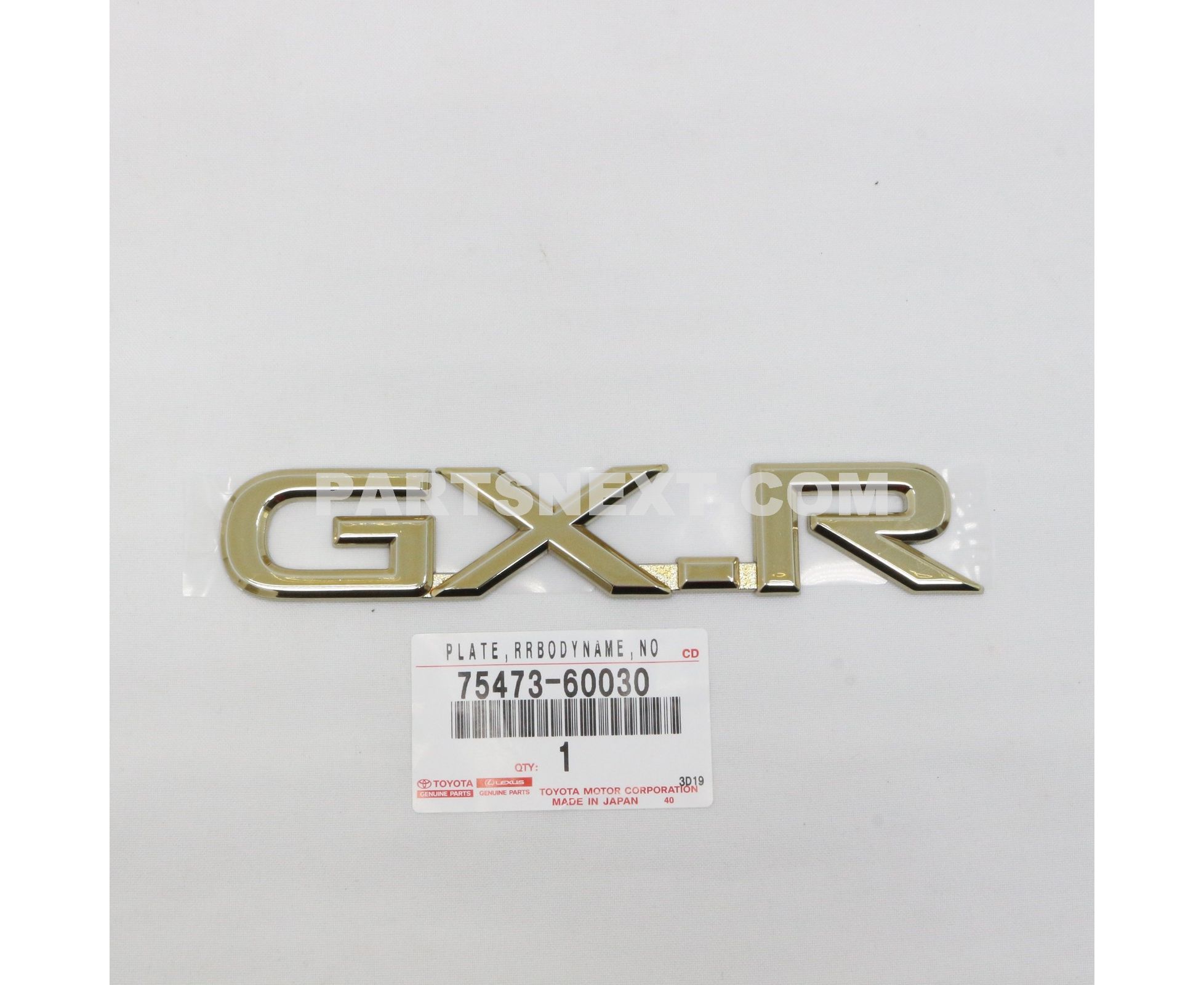 Toyota :: 75473-60030 PLATE, BACK DOOR NAME, NO.2