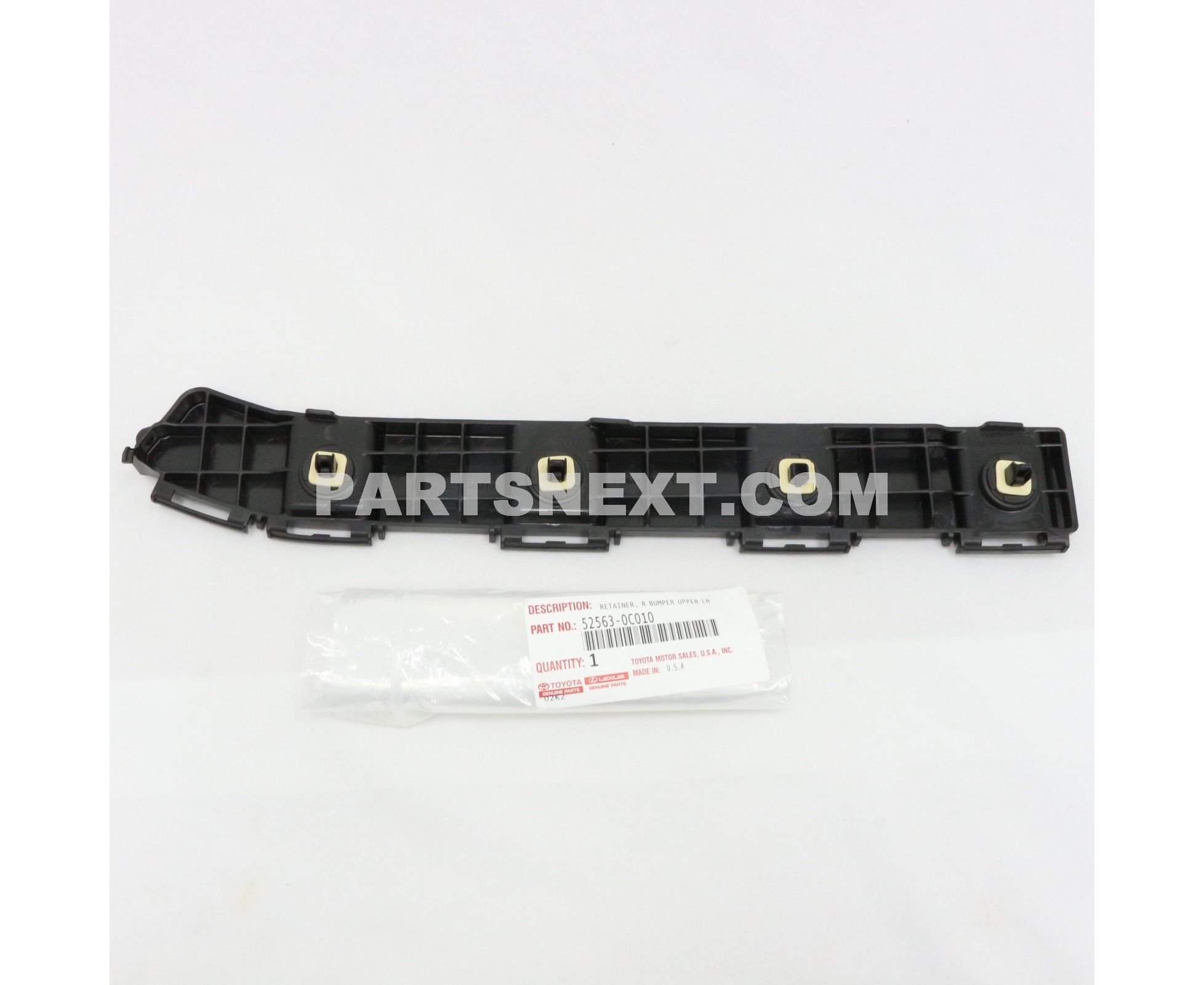 Toyota :: 52563-0C010 RETAINER, REAR BUMPER, UPPER LH