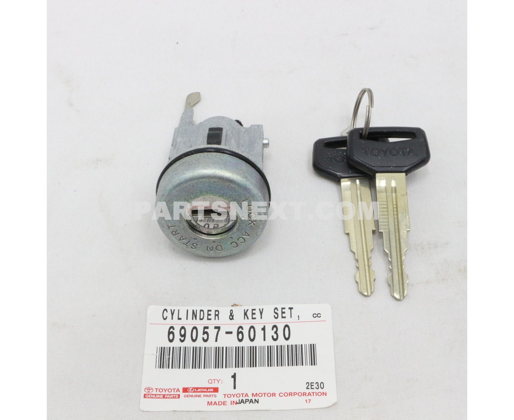 Toyota :: 69057-60130 CYLINDER & KEY SET, IGNITION SWITCH LOCK