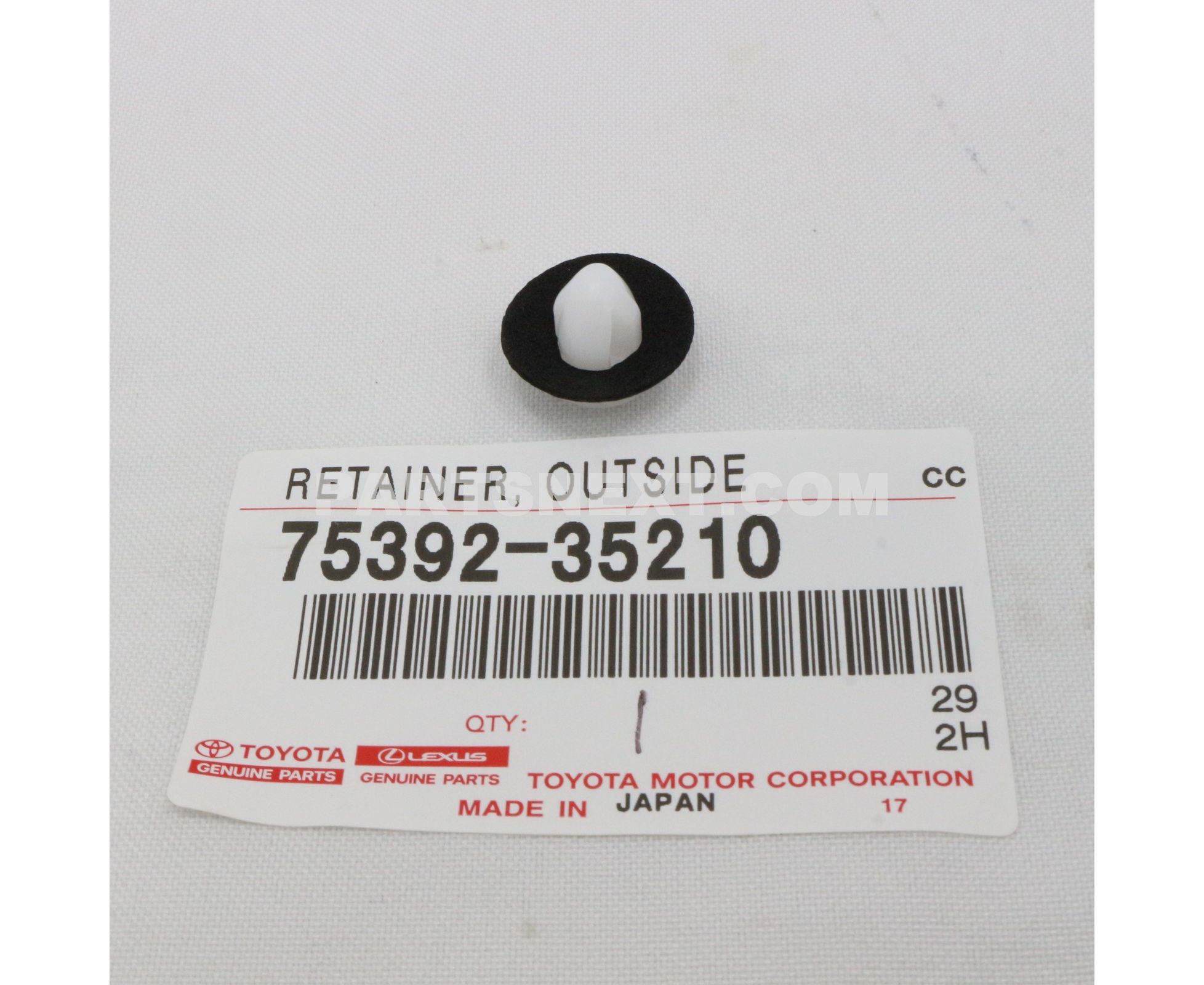 Toyota :: 75392-35210 RETAINER, OUTSIDE MOULDING