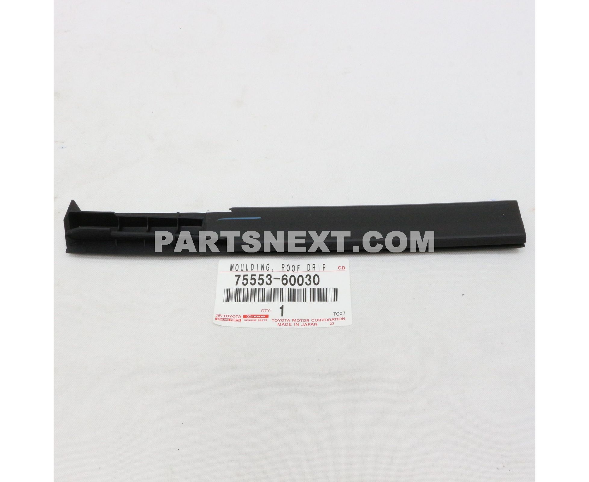 Toyota :: 75553-60030 MOULDING, ROOF DRIP SIDE FINISH, REAR RH