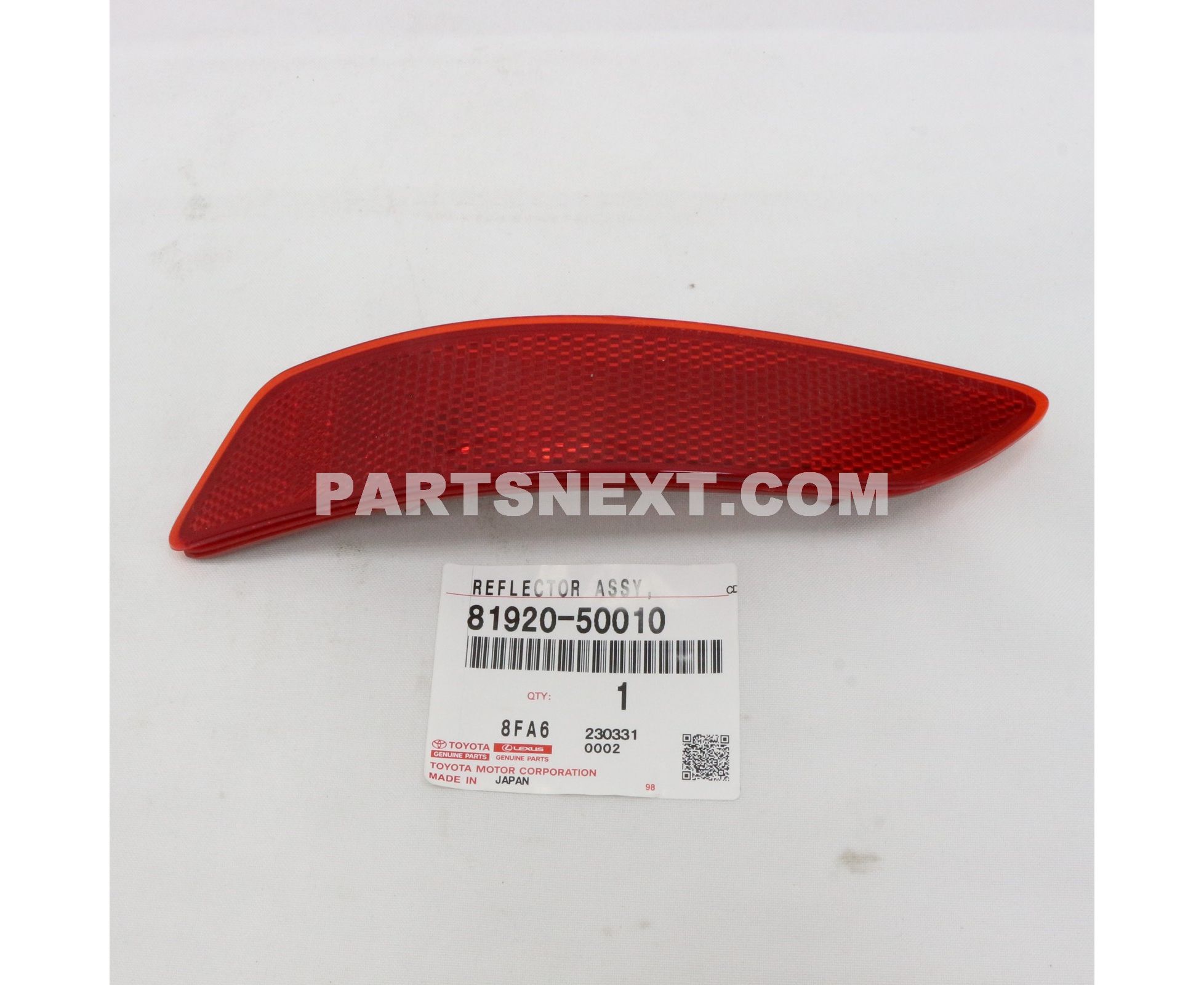 Toyota :: 81920-50010 REFLECTOR ASSY, REFLEX, LH