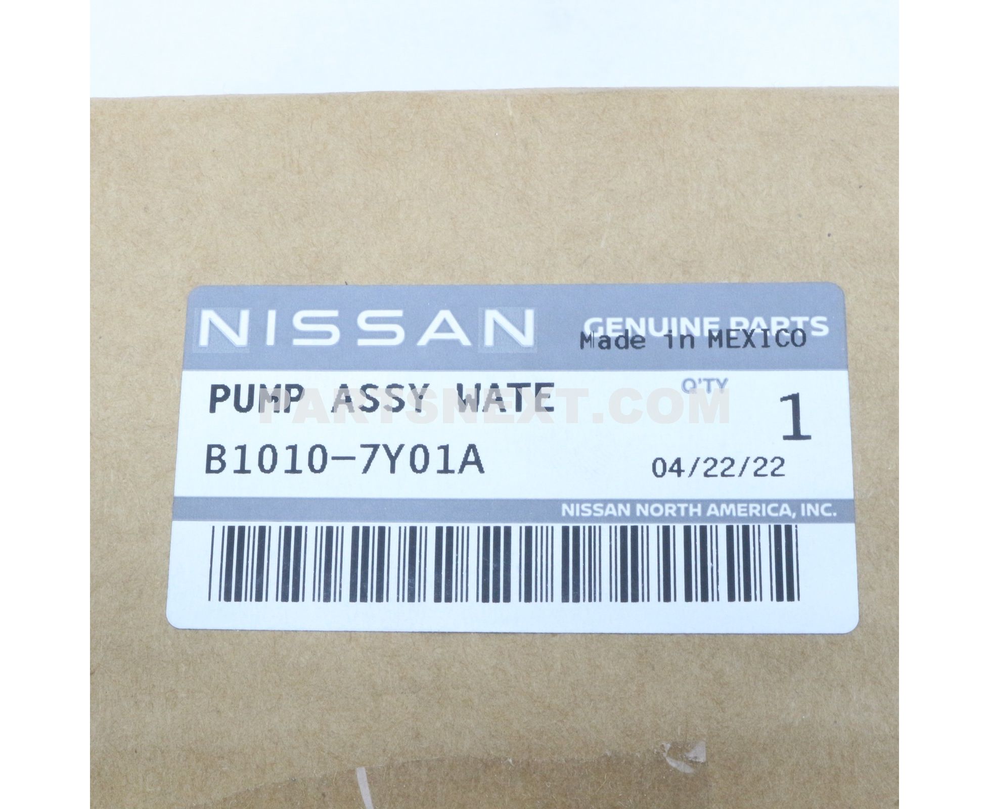 Nissan :: B1010-7Y01A PUMP ASSY WATER
