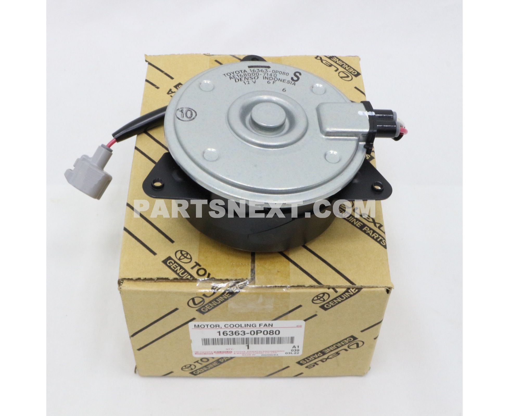 Toyota :: 16363-0P080 MOTOR, COOLING FAN