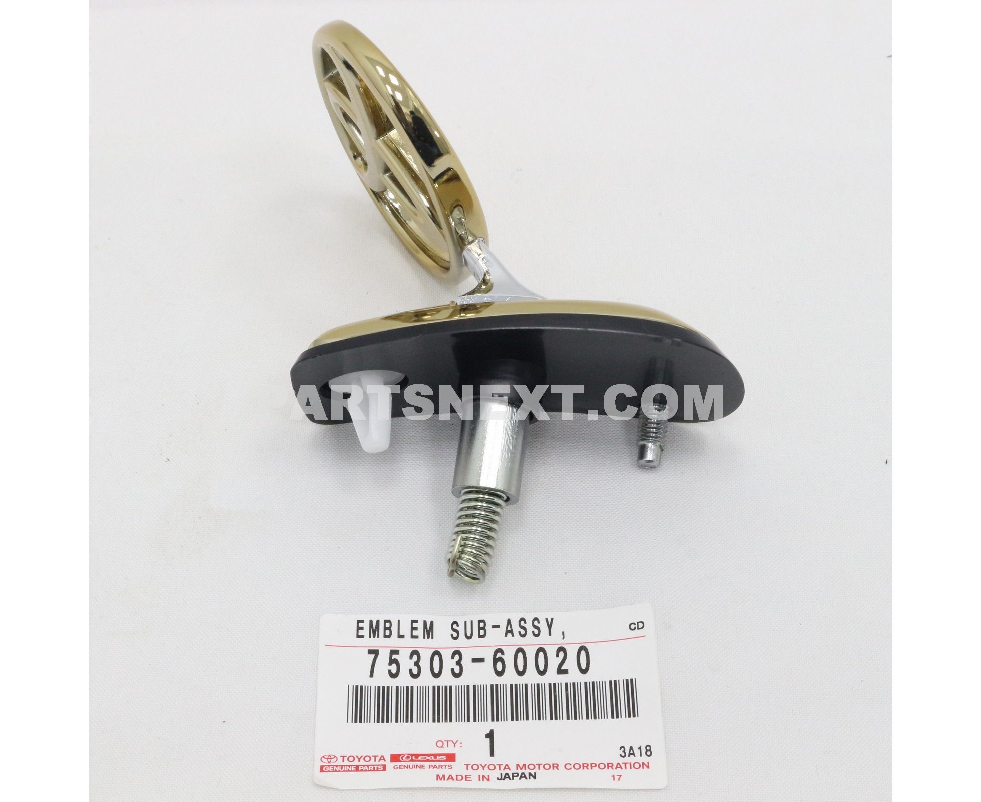 Toyota :: 75303-60020 EMBLEM SUB-ASSY, HOOD
