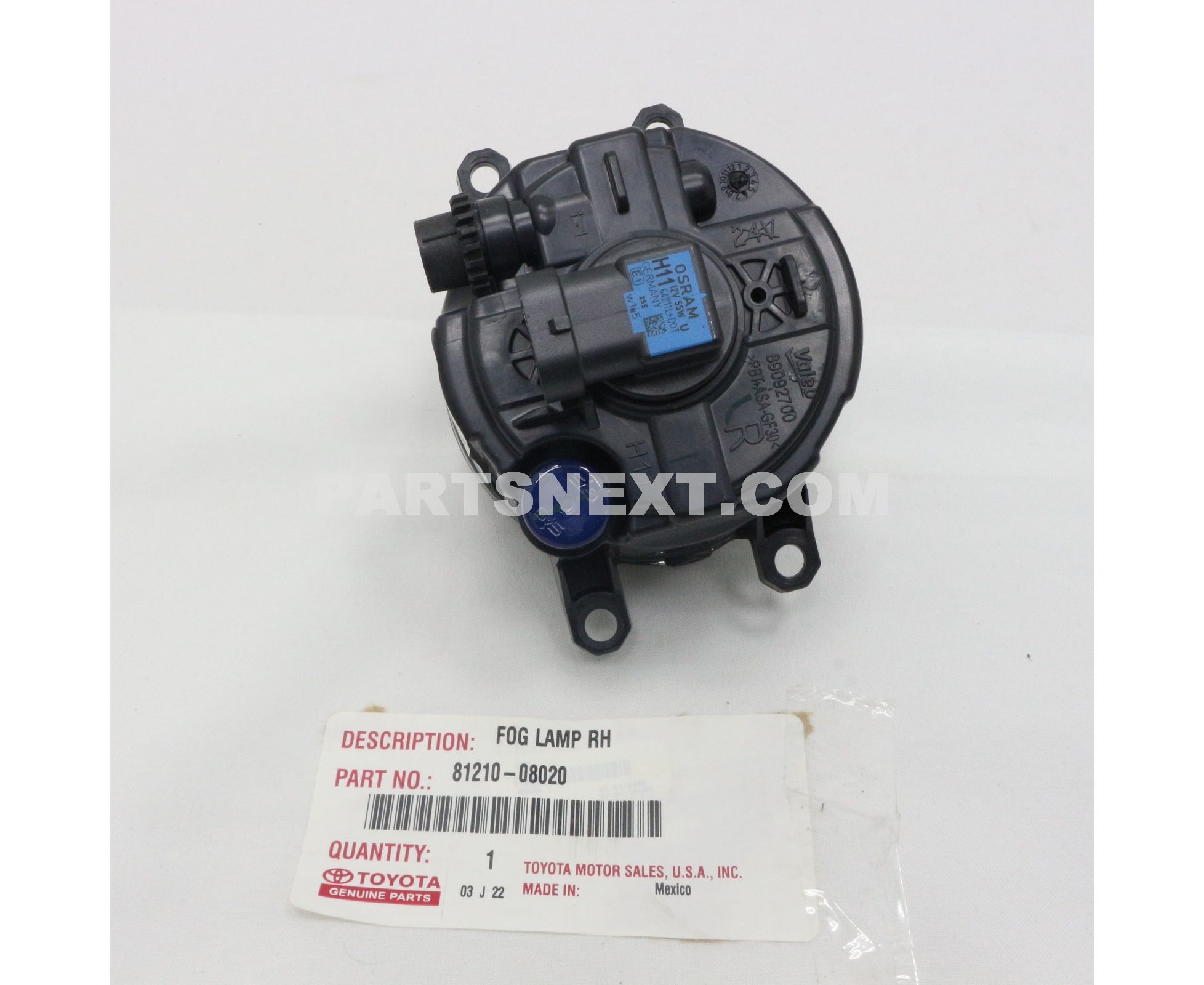 Toyota :: 81210-08020 LAMP ASSY, FOG, RH