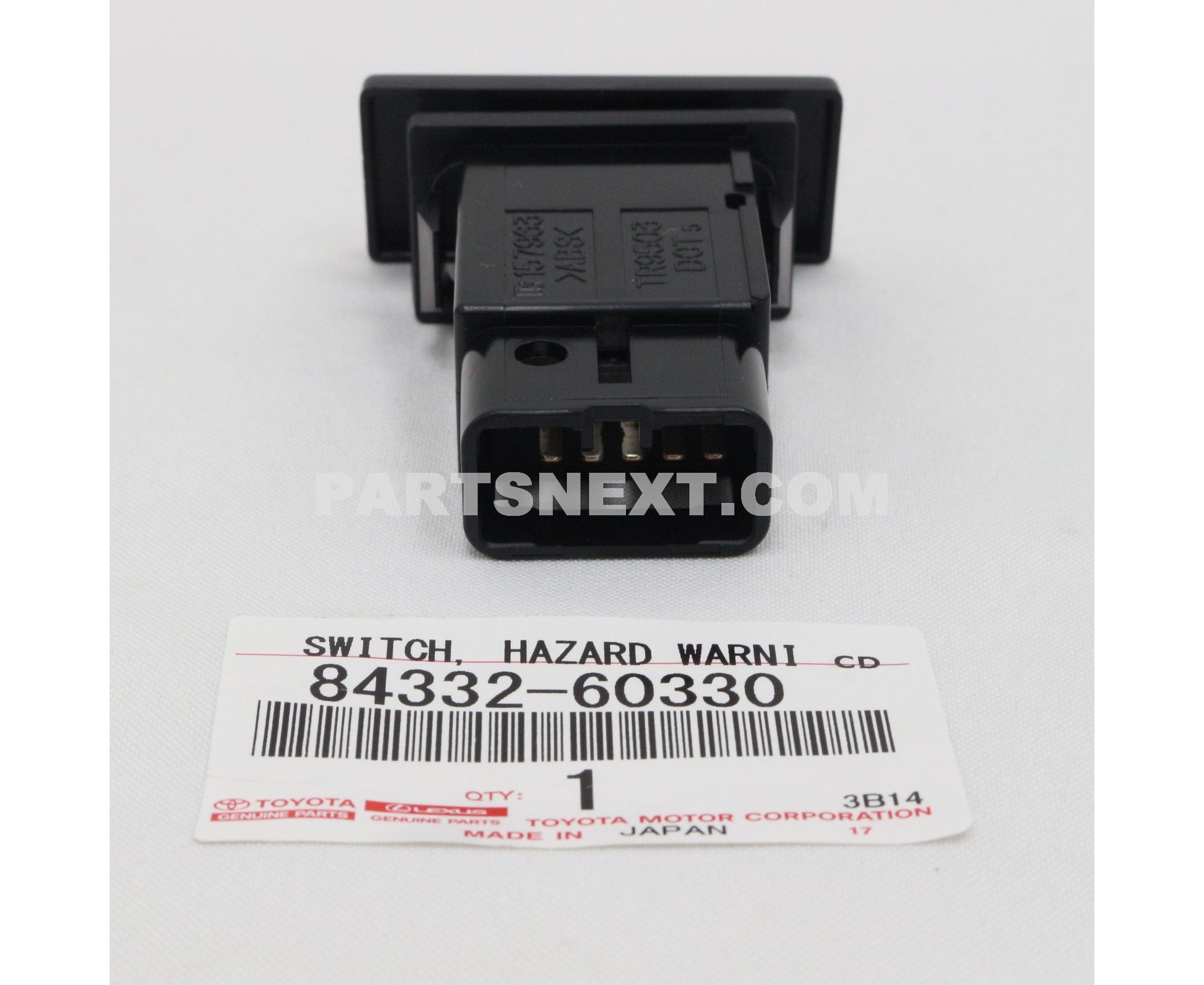 Toyota :: 84332-60330 SWITCH ASSY, HAZARD WARNING SIGNAL