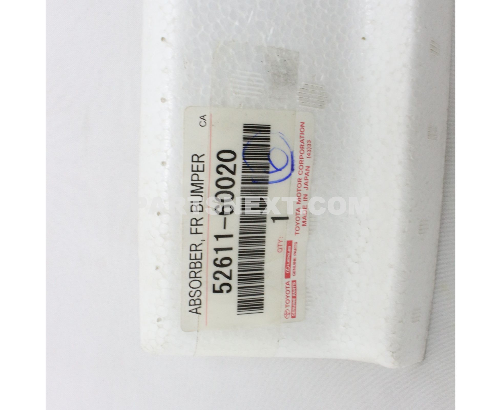 Toyota :: 52611-60020 ABSORBER, FRONT BUMPER ENERGY