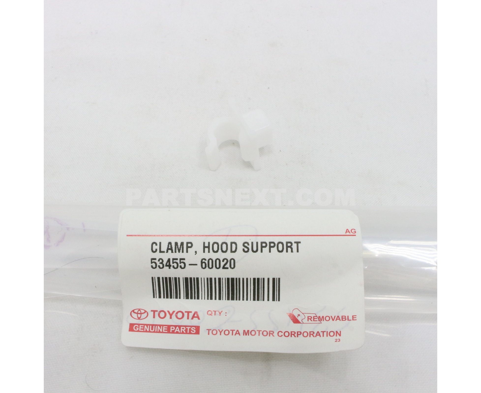 Toyota :: 53455-60020 CLAMP, HOOD SUPPORT ROD