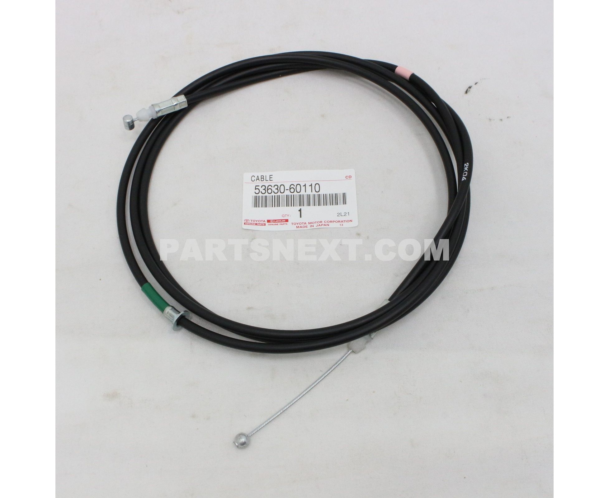 Toyota :: 53630-60110 CABLE ASSY, HOOD LOCK CONTROL