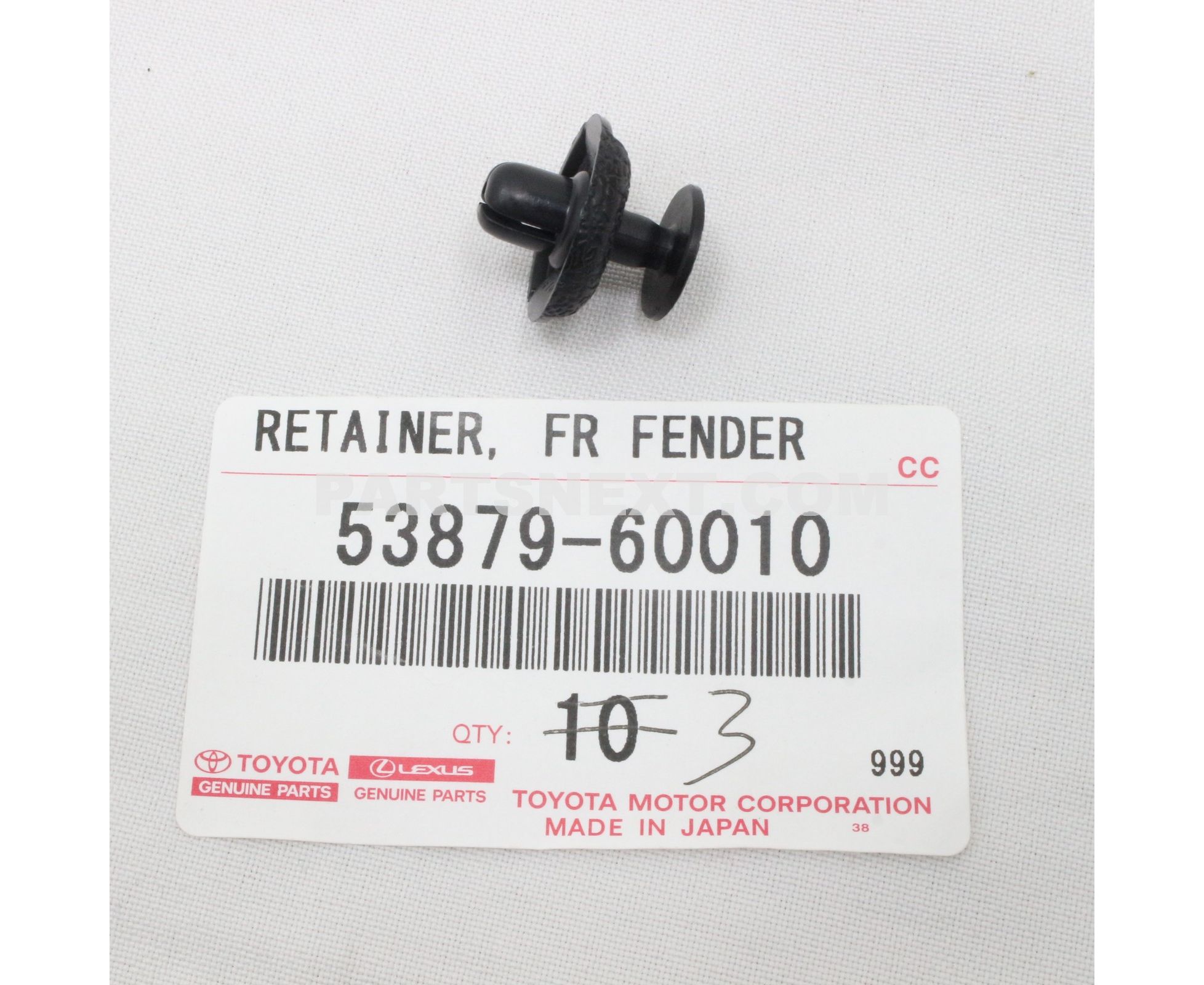 Toyota :: 53879-60010 CLIP, COWL TOP VENTILATOR LOUVER