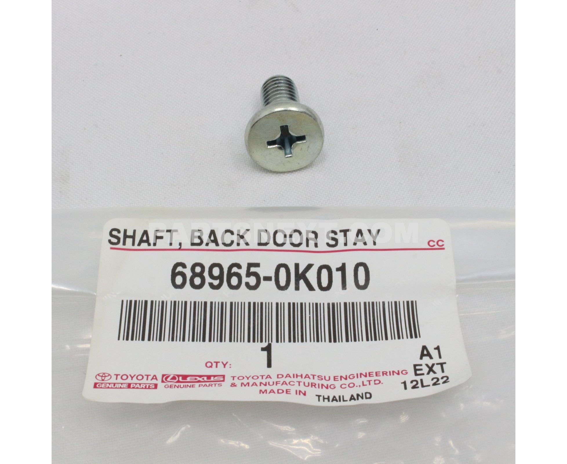 Toyota :: 68965-0K010 SHAFT, TAIL GATE STAY