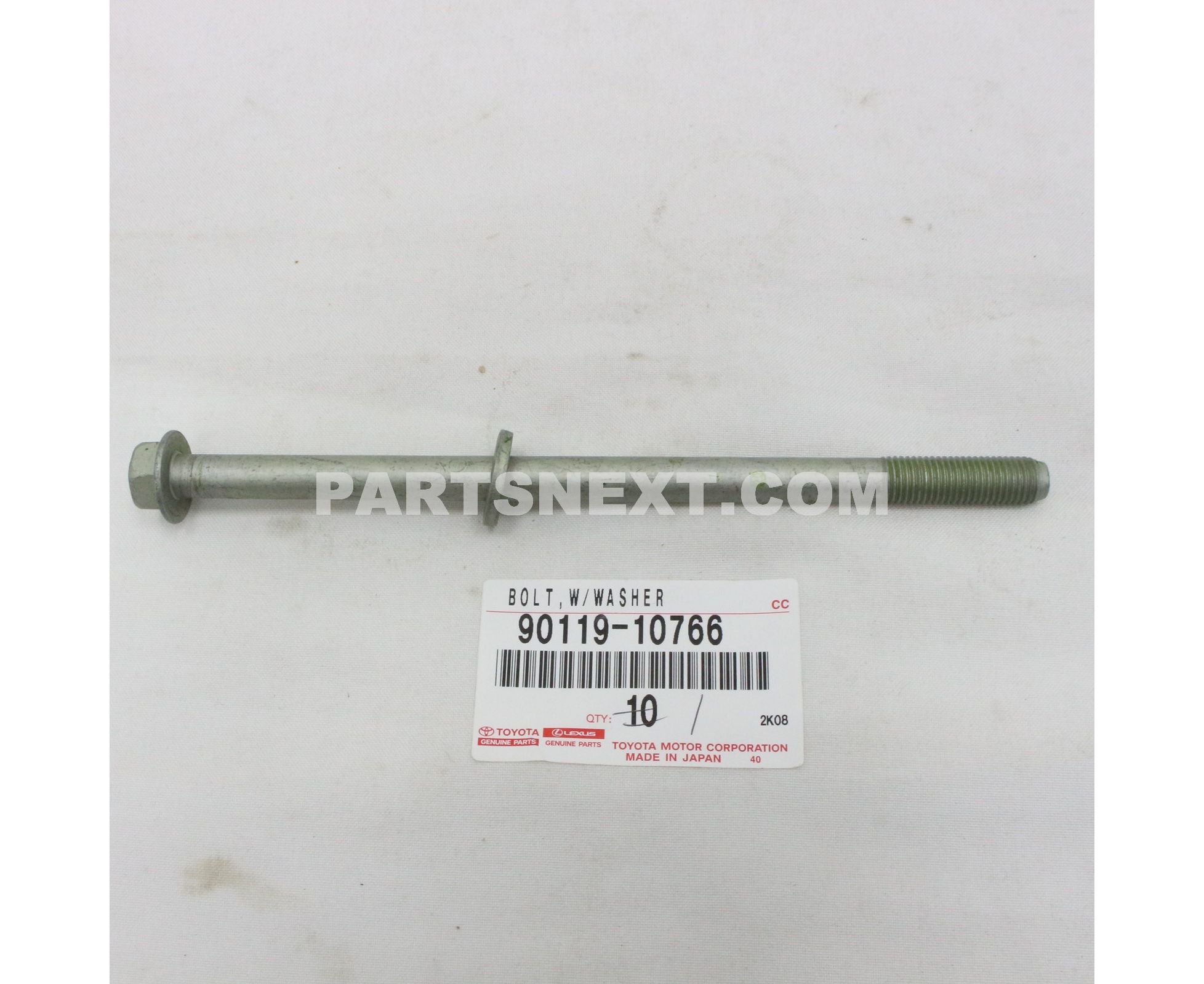 Toyota :: 90119-10766 BOLT, W/WASHER