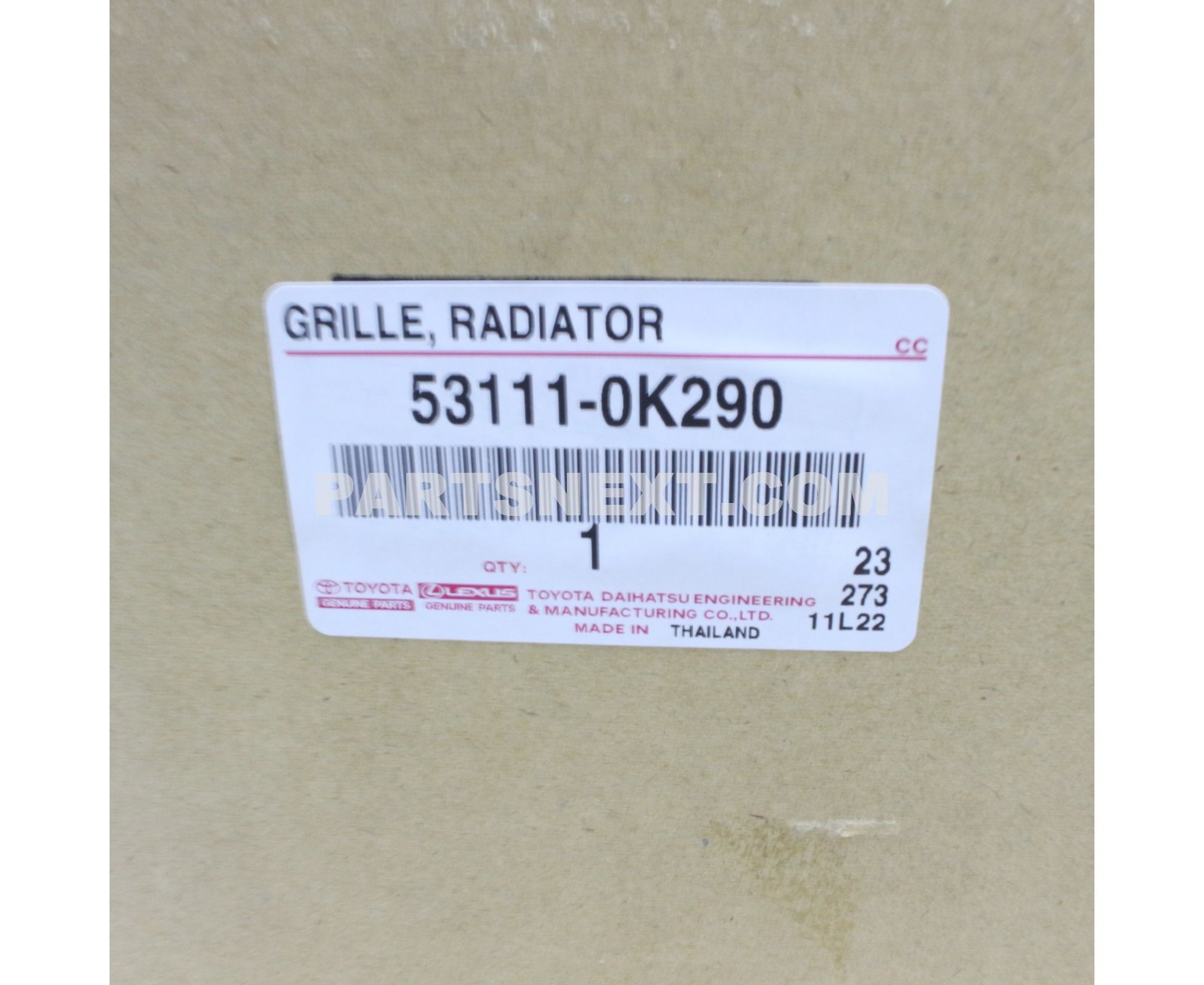 Toyota :: 53111-0K290 GRILLE, RADIATOR