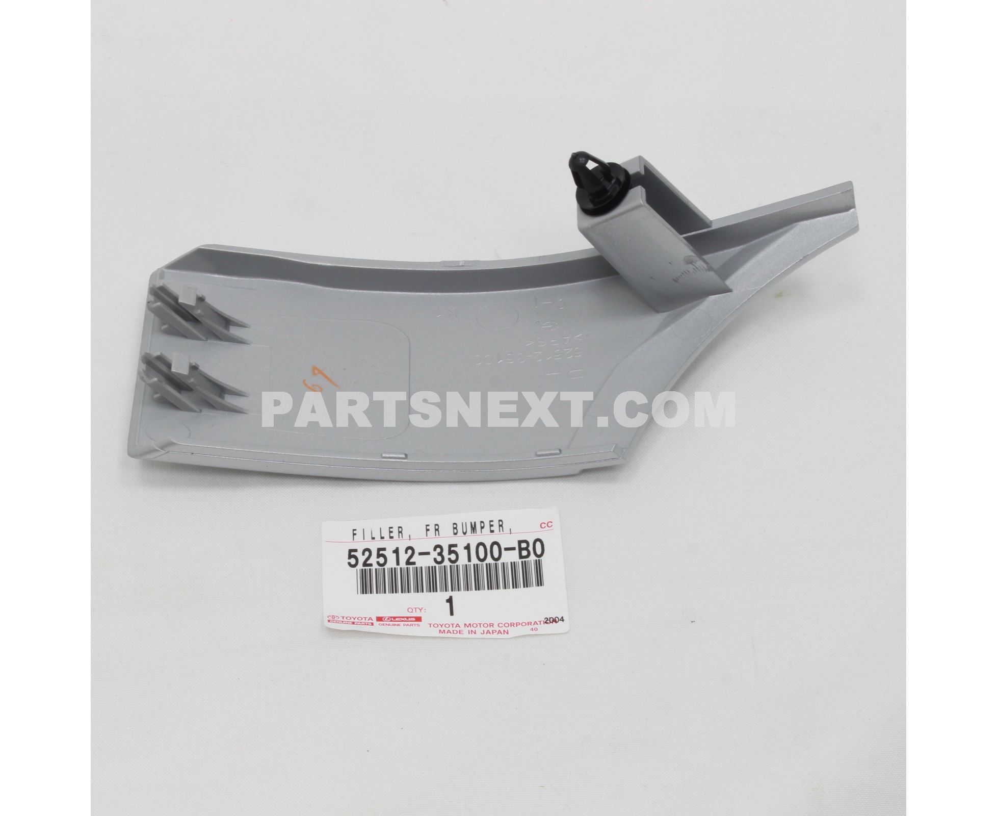 Toyota :: 52512-35100-B0 FILLER, FRONT BUMPER, RH