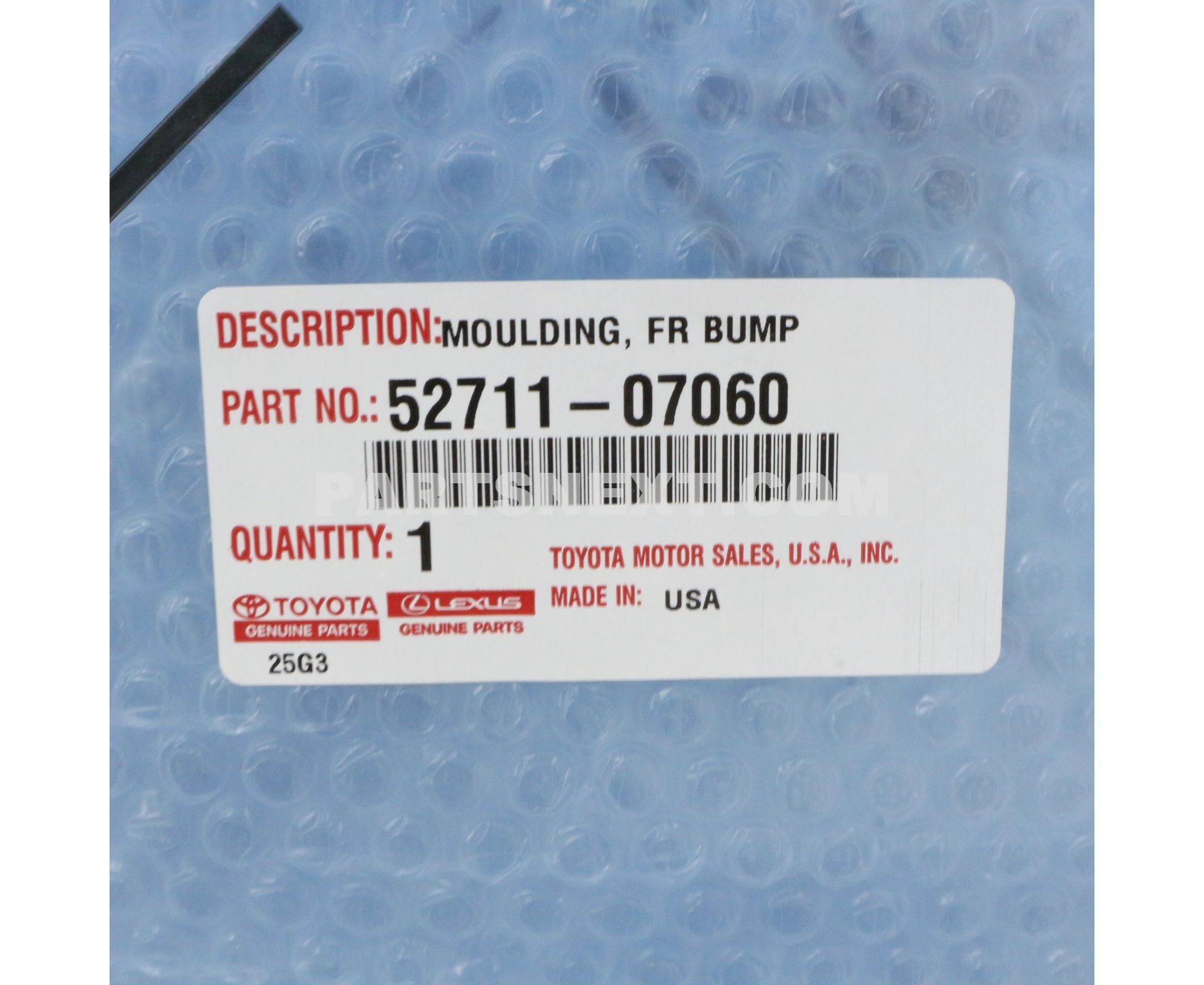 Toyota :: 52711-07060 MOULDING, FR BUMPER