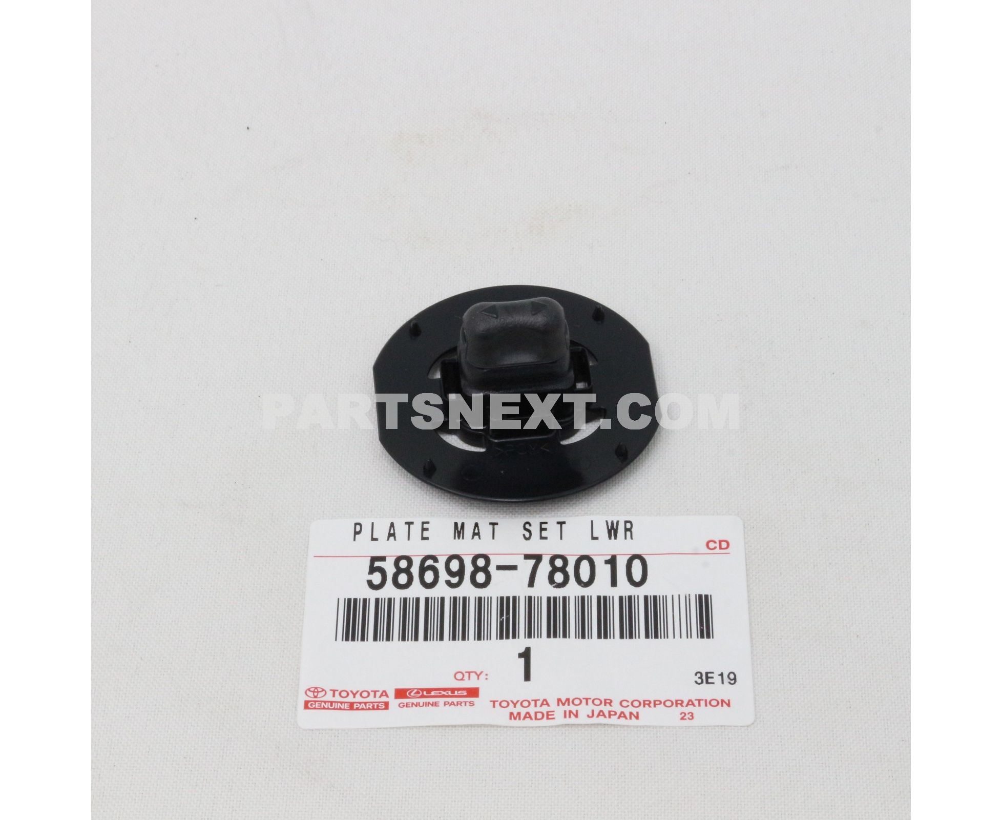 Toyota :: 58698-78010 PLATE, MAT SET, LOWER