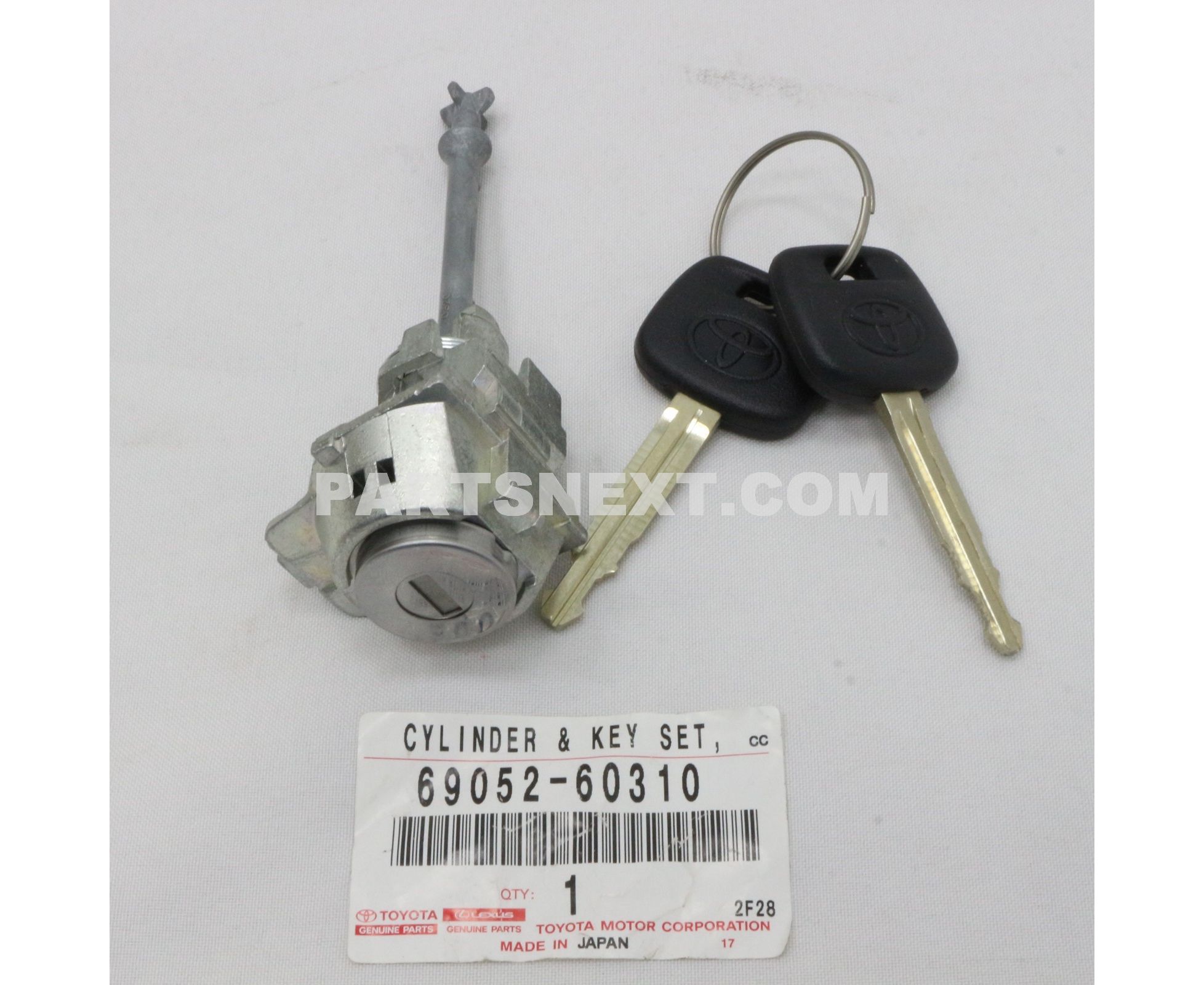 Toyota :: 69052-60310 CYLINDER & KEY SET, DOOR LOCK, LH