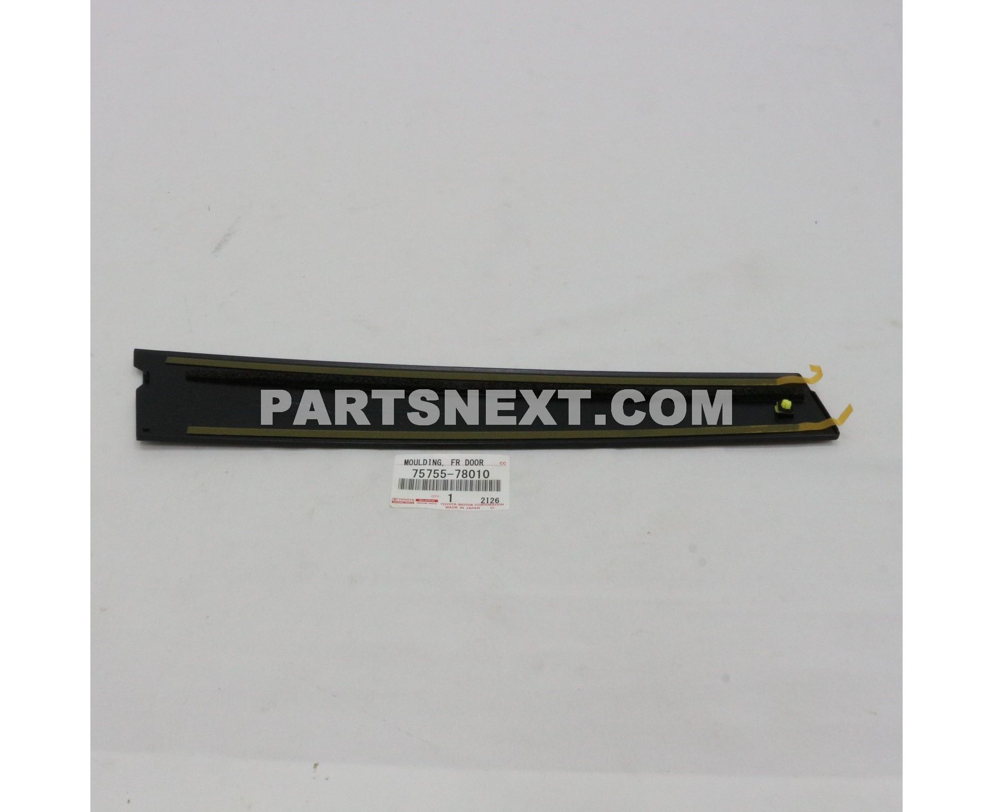 Toyota :: 75755-78010 MOULDING, FRONT DOOR WINDOW FRAME, REAR RH