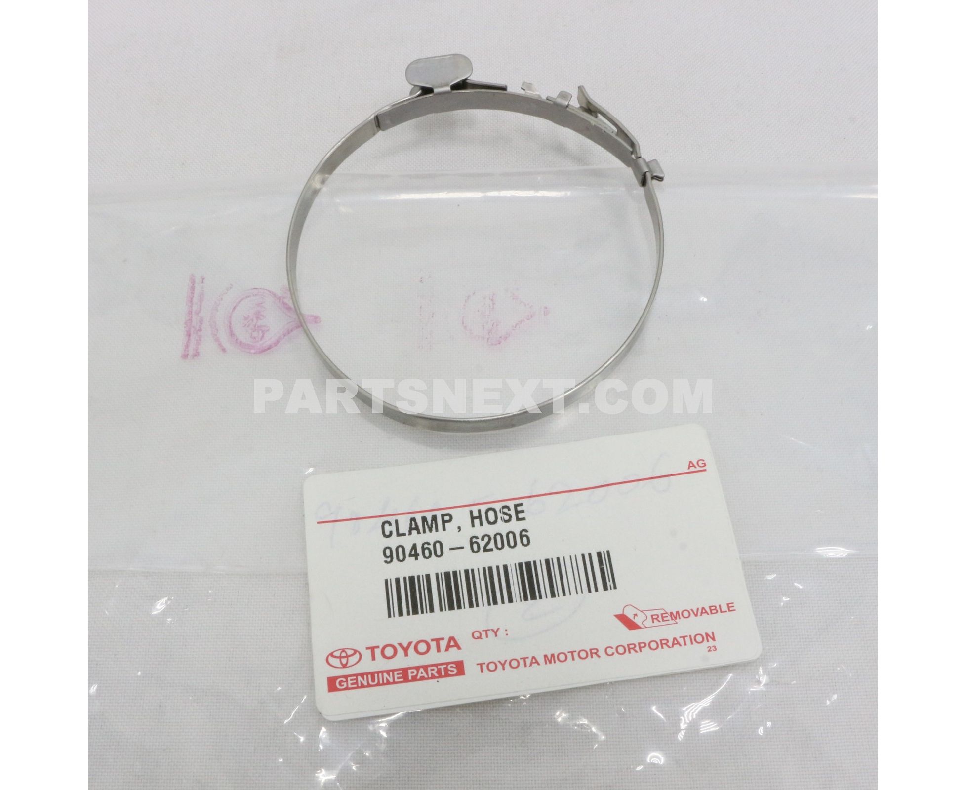 Toyota :: 90460-62006 CLAMP(FOR STEERING RACK BOOT NO.1)