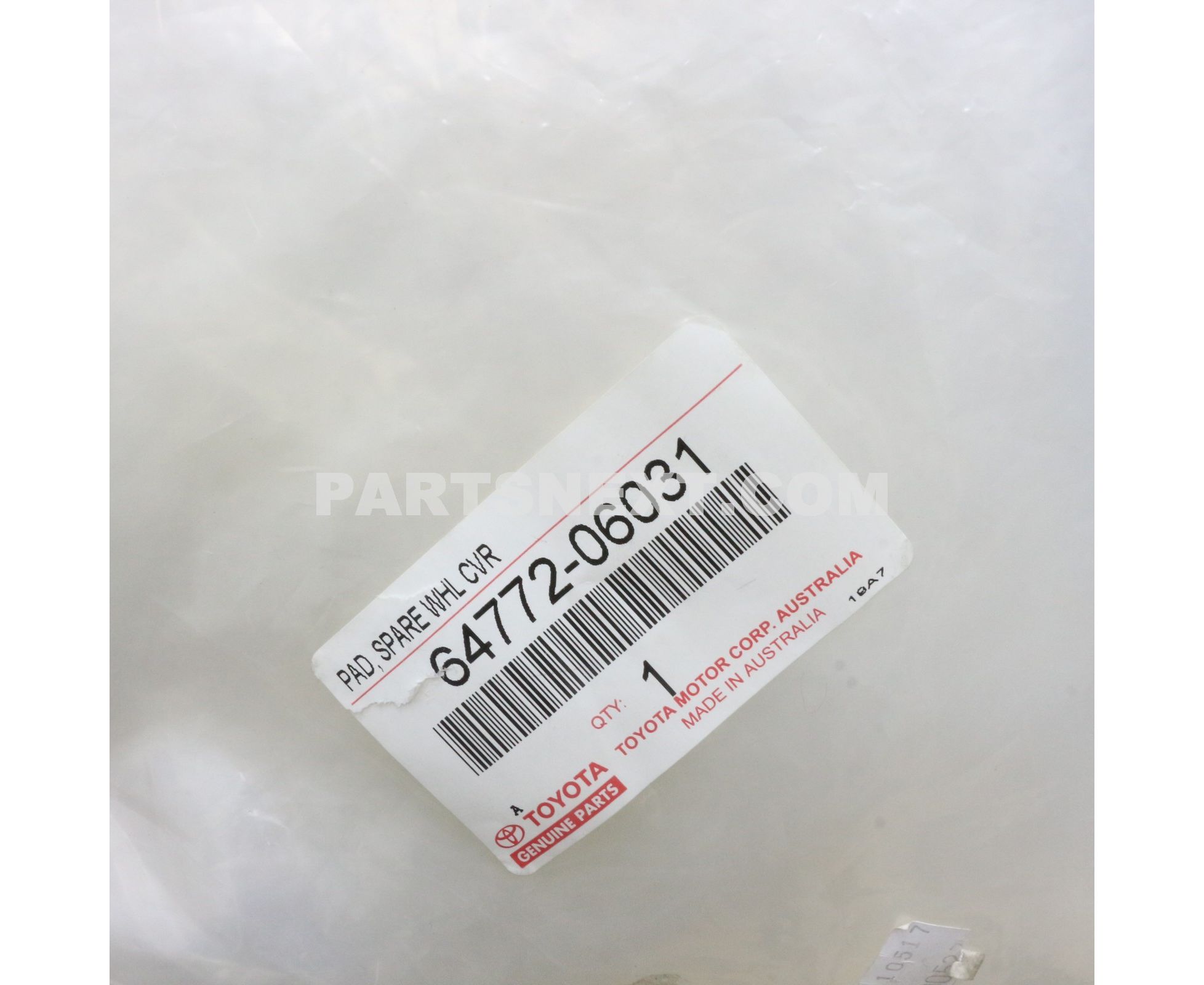 Toyota :: 64772-06031 PAD, SPARE WHEEL COVER
