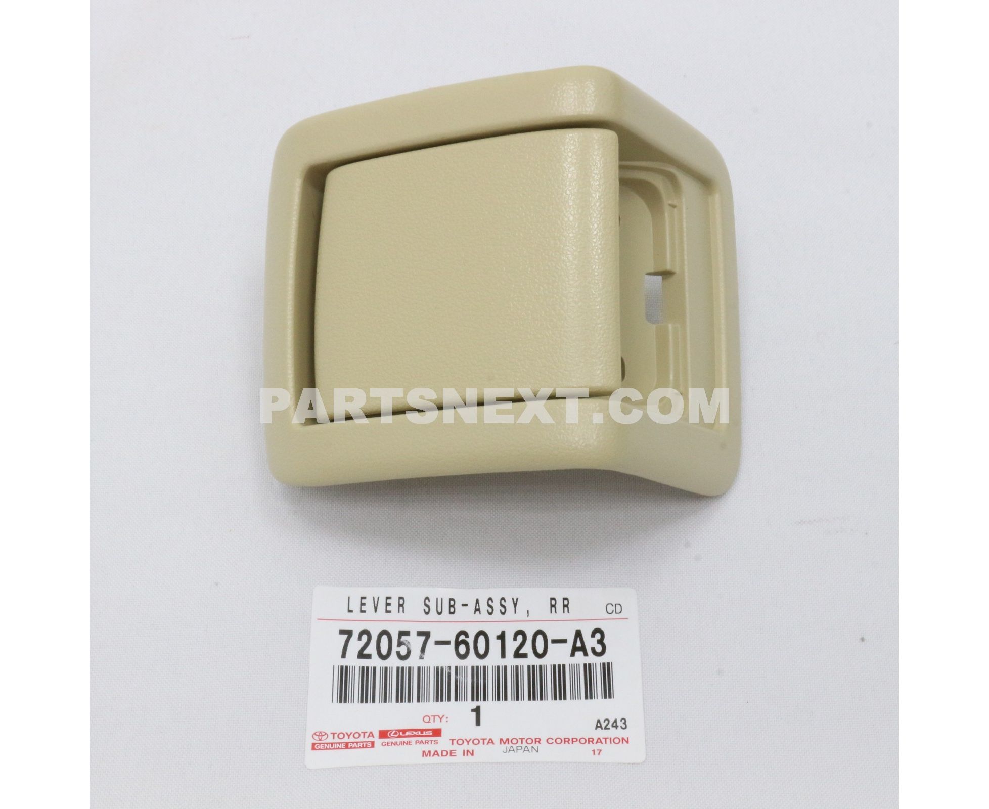 Toyota :: 72057-60120-A3 LEVER SUB-ASSY, REAR SEAT LOCK CONTROL