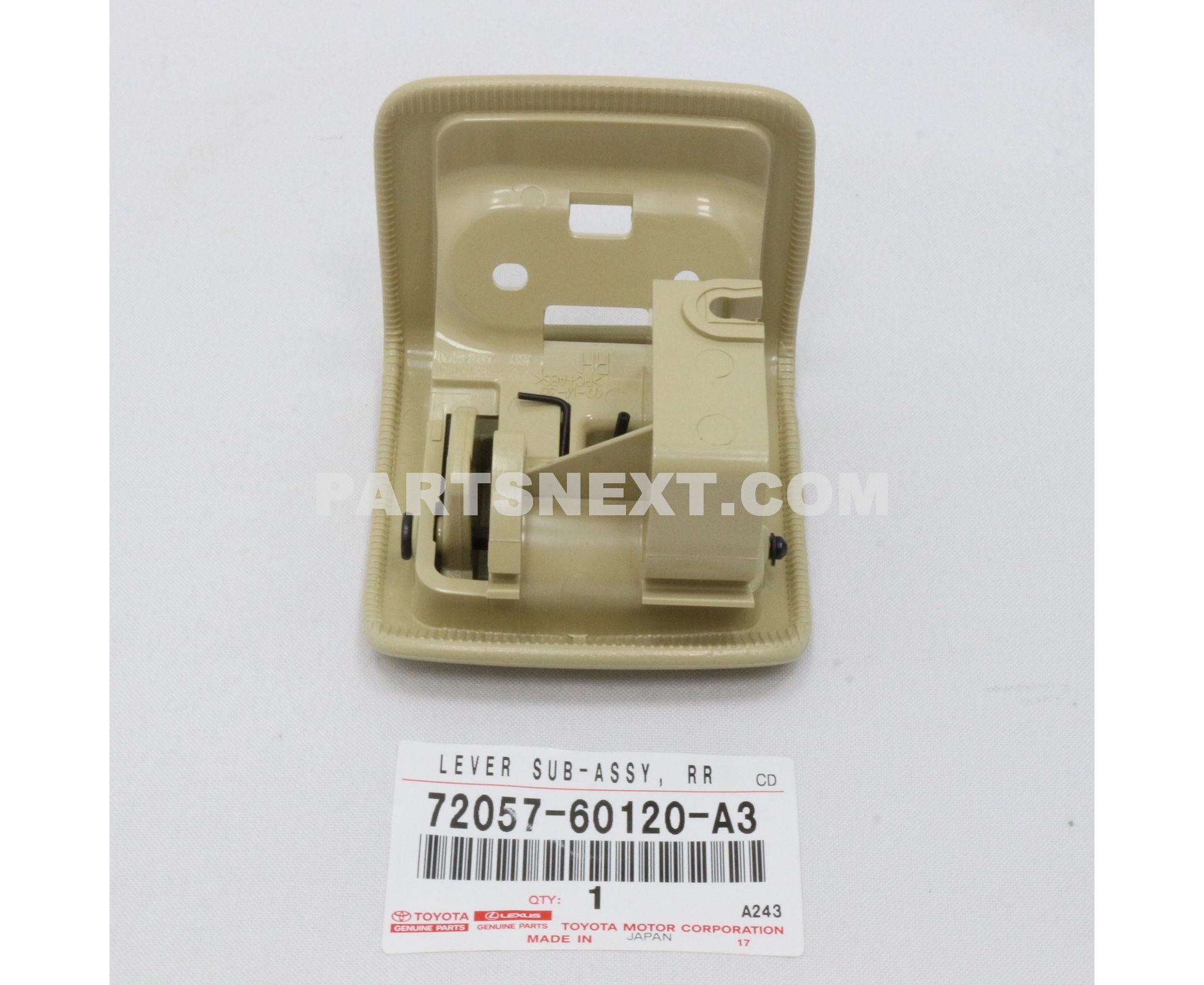 Toyota :: 72057-60120-A3 LEVER SUB-ASSY, REAR SEAT LOCK CONTROL