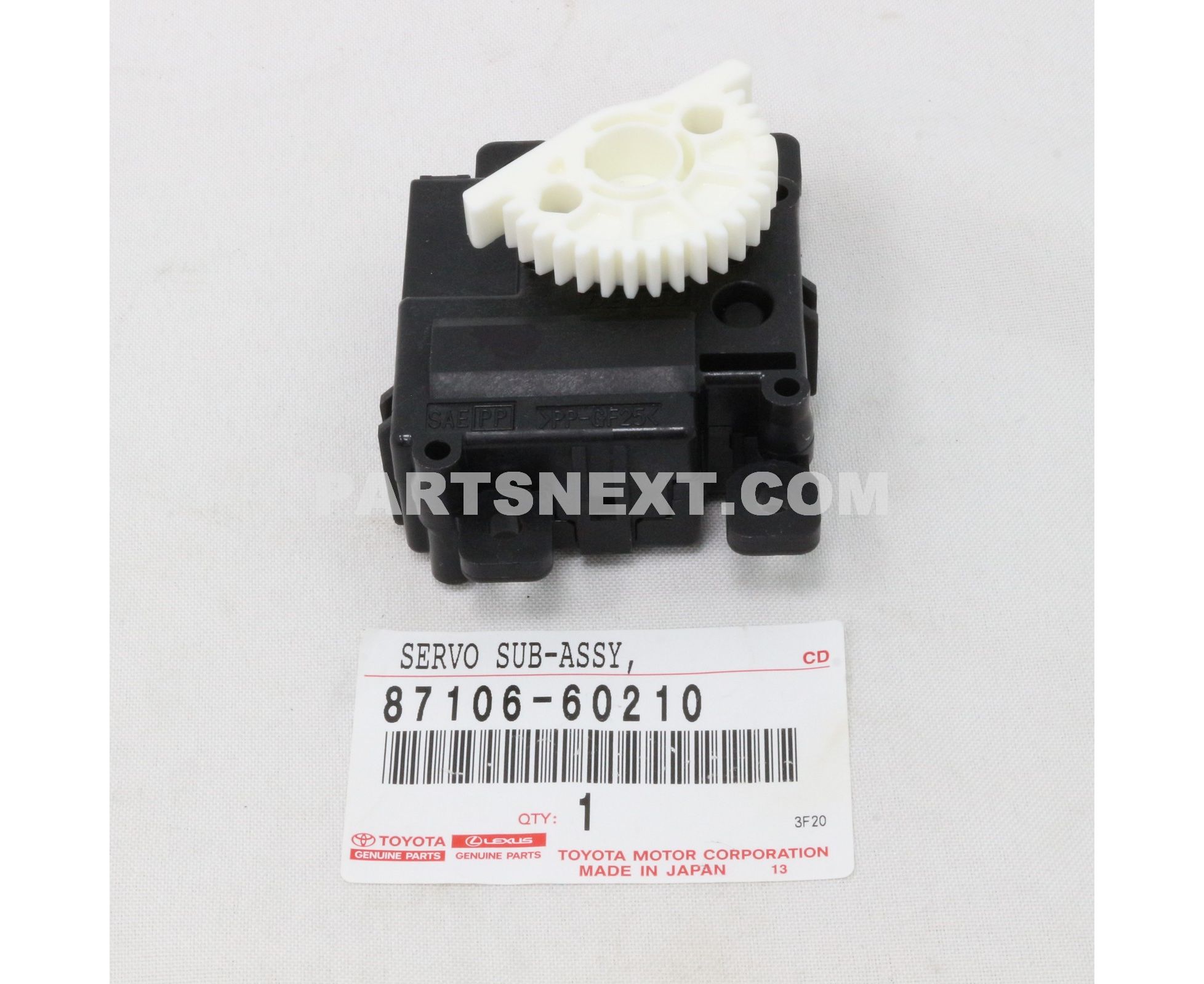 Toyota :: 87106-60210 SERVO SUB-ASSY, DAMPER(FOR AIRMIX NO.2)