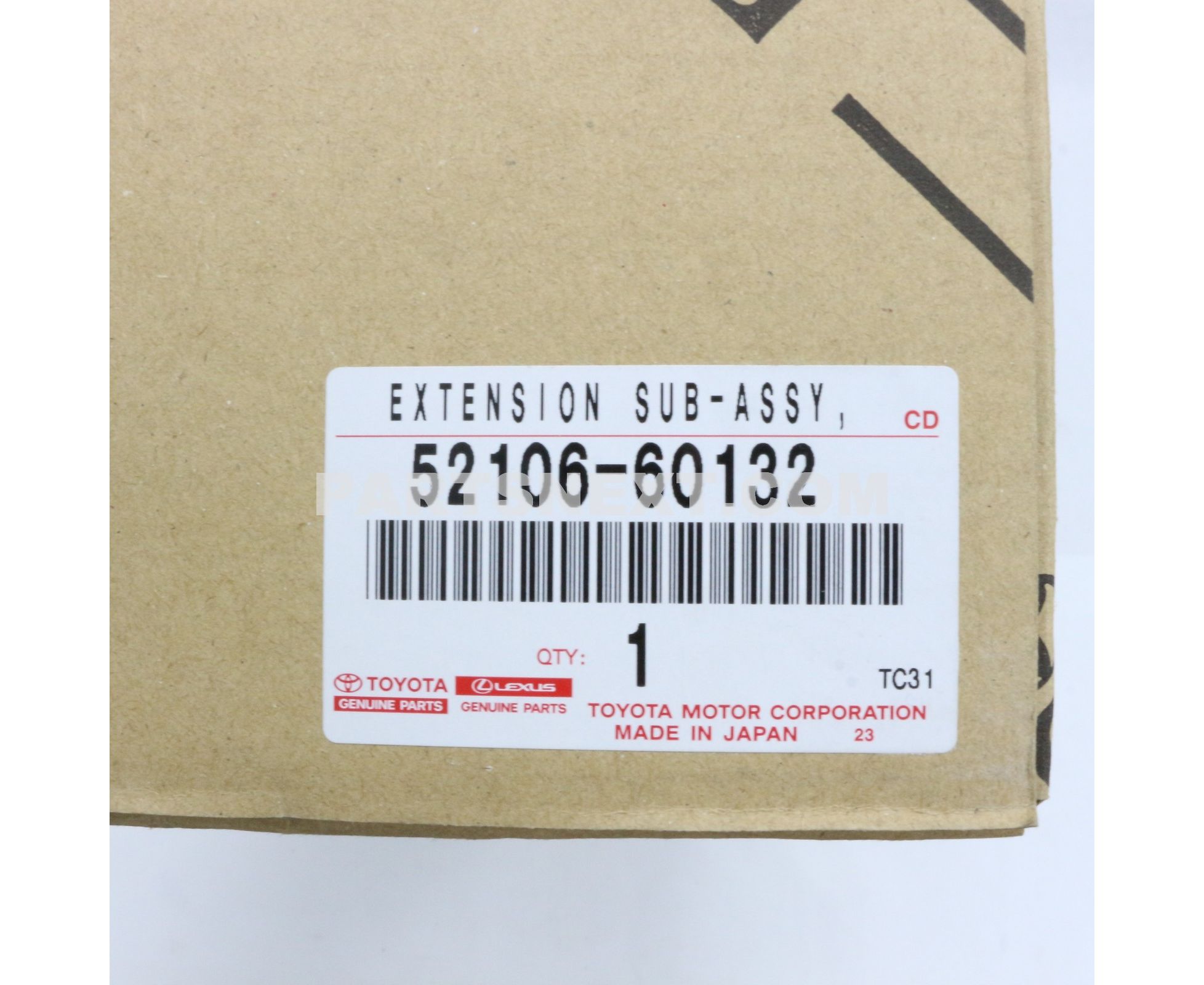 Toyota :: 52106-60132 EXTENSION, REAR BUMPER, RH