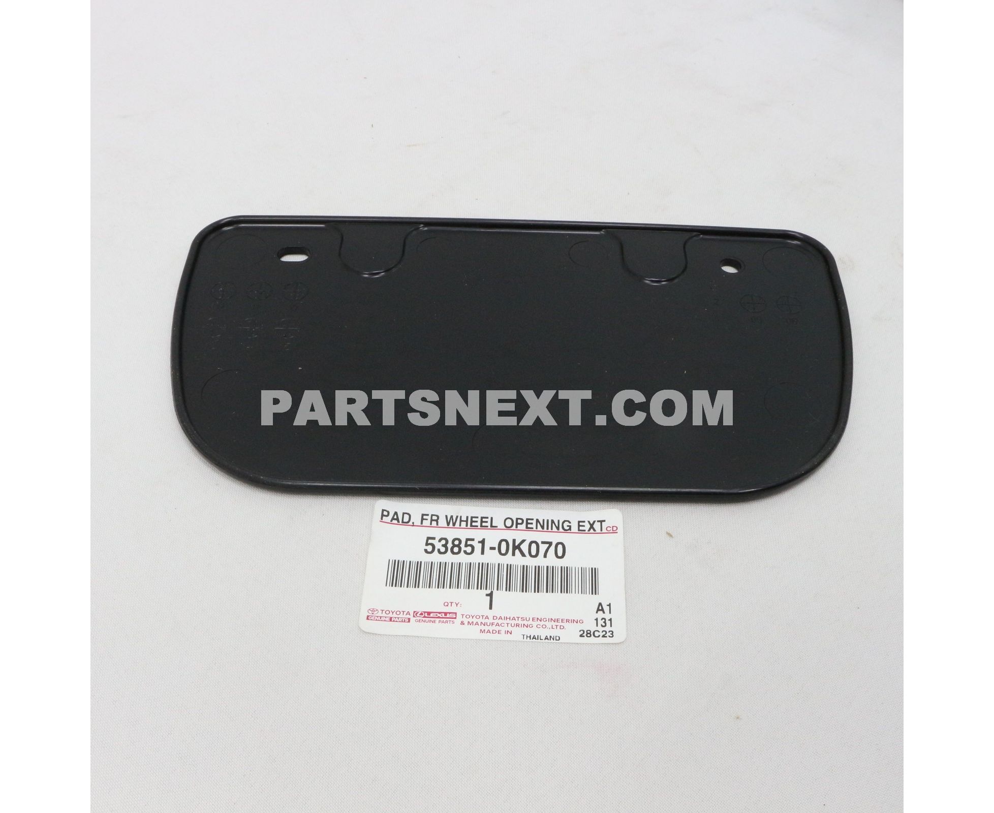 Toyota :: 53851-0K070 PAD, FRONT WHEEL OPENING EXTENSION, NO.1
