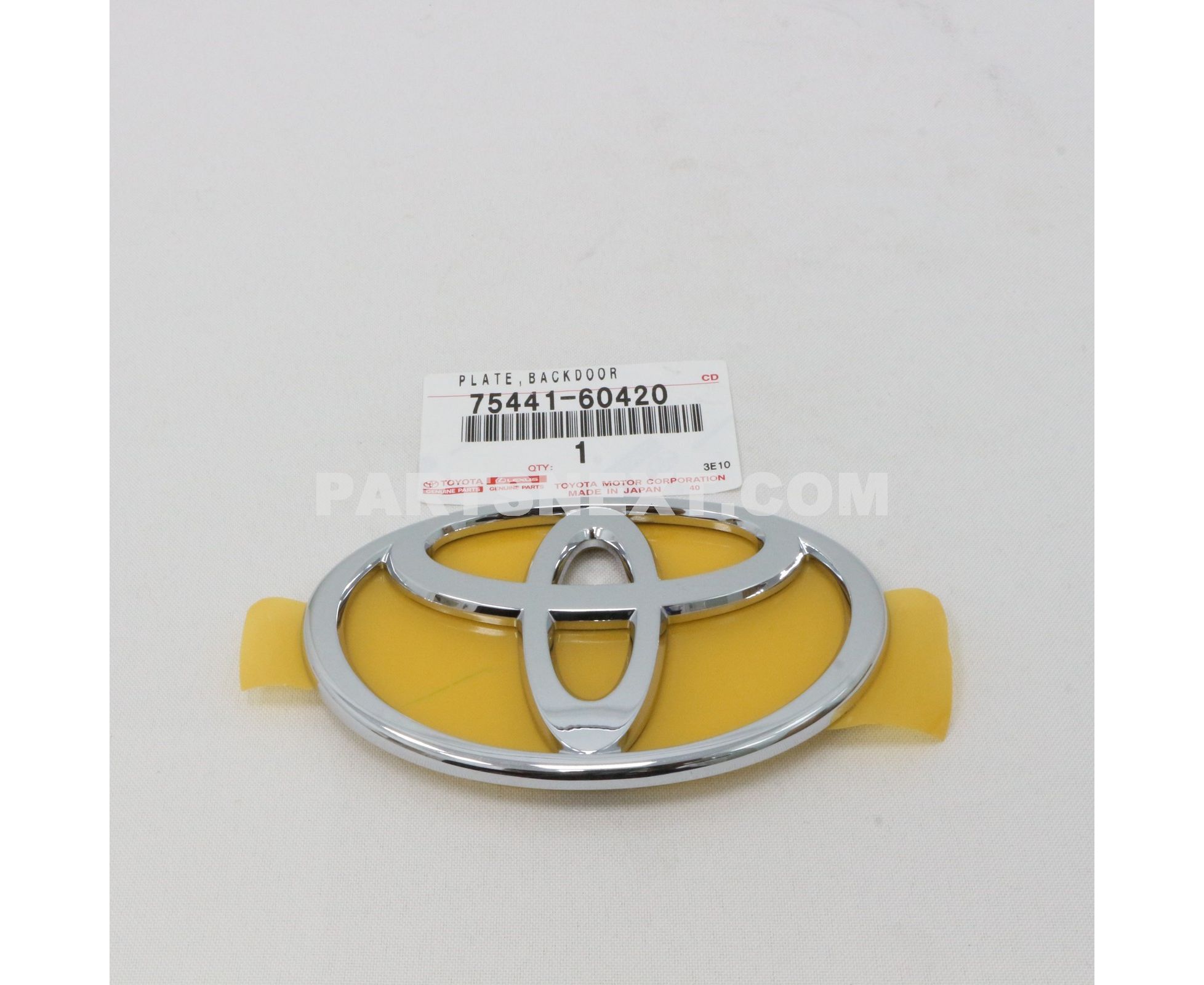 Toyota :: 75441-60420 PLATE, BACK DOOR NAME, NO.1