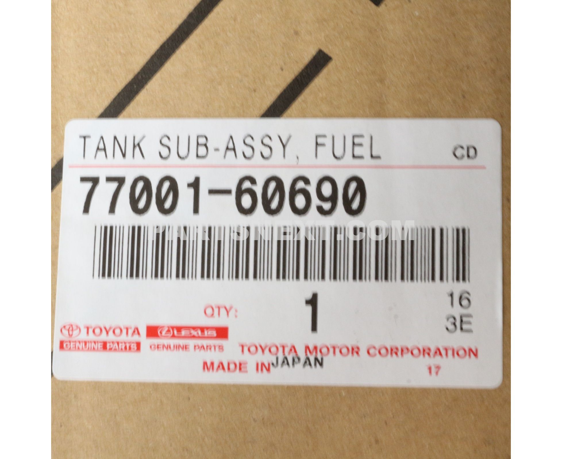 Toyota :: 77001-60690 TANK ASSY, FUEL