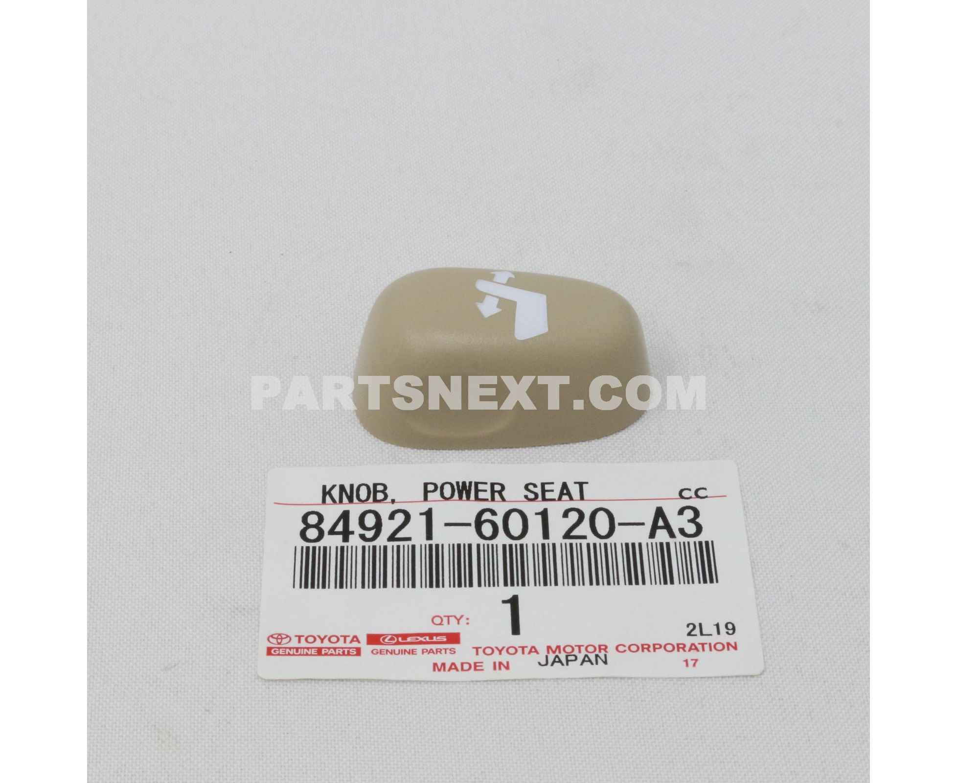 Toyota :: 84921-60120-A3 KNOB, POWER SEAT SWITCH (FOR RECLINING)