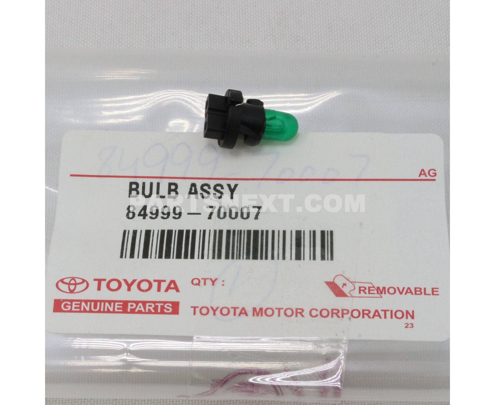 Toyota :: 84999-70007 BULB, AIR CONDITIONER CONTROL