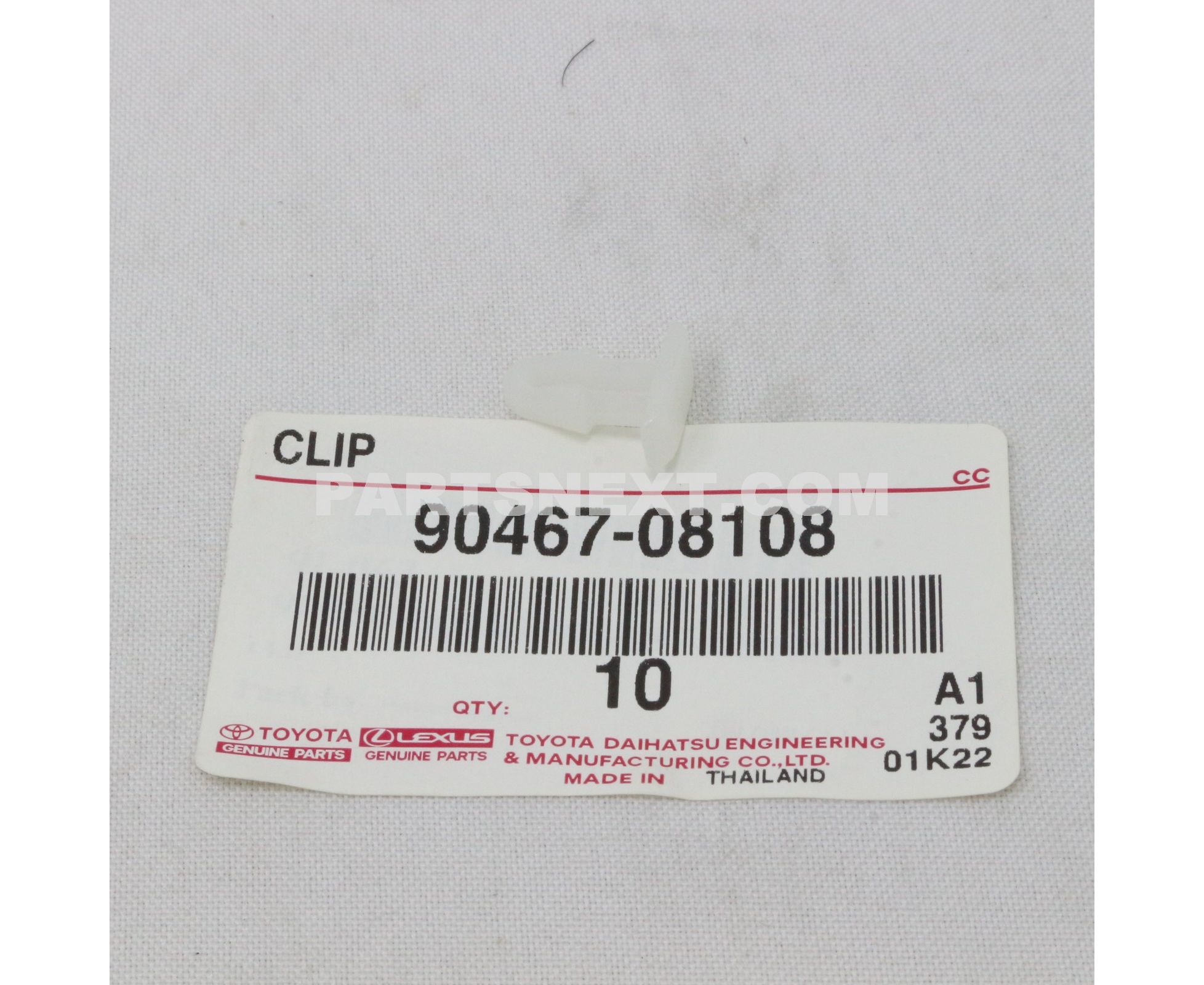 Toyota :: 90467-08108 CLIP(FOR FRONT FENDER TO COWL SIDE SEAL)