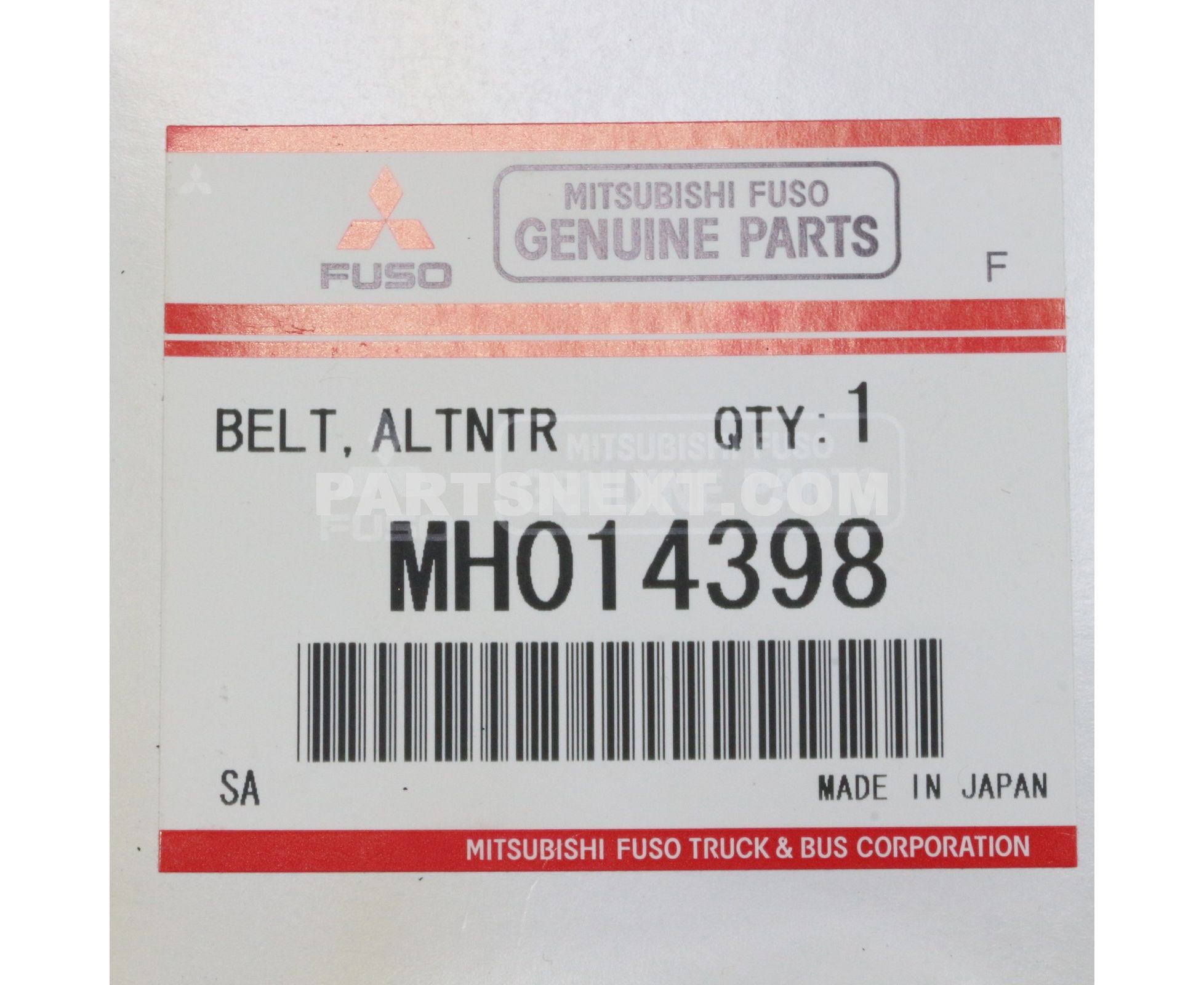 Mitsubishi :: MH014398 BELT,ALTERNATOR & OTHERS