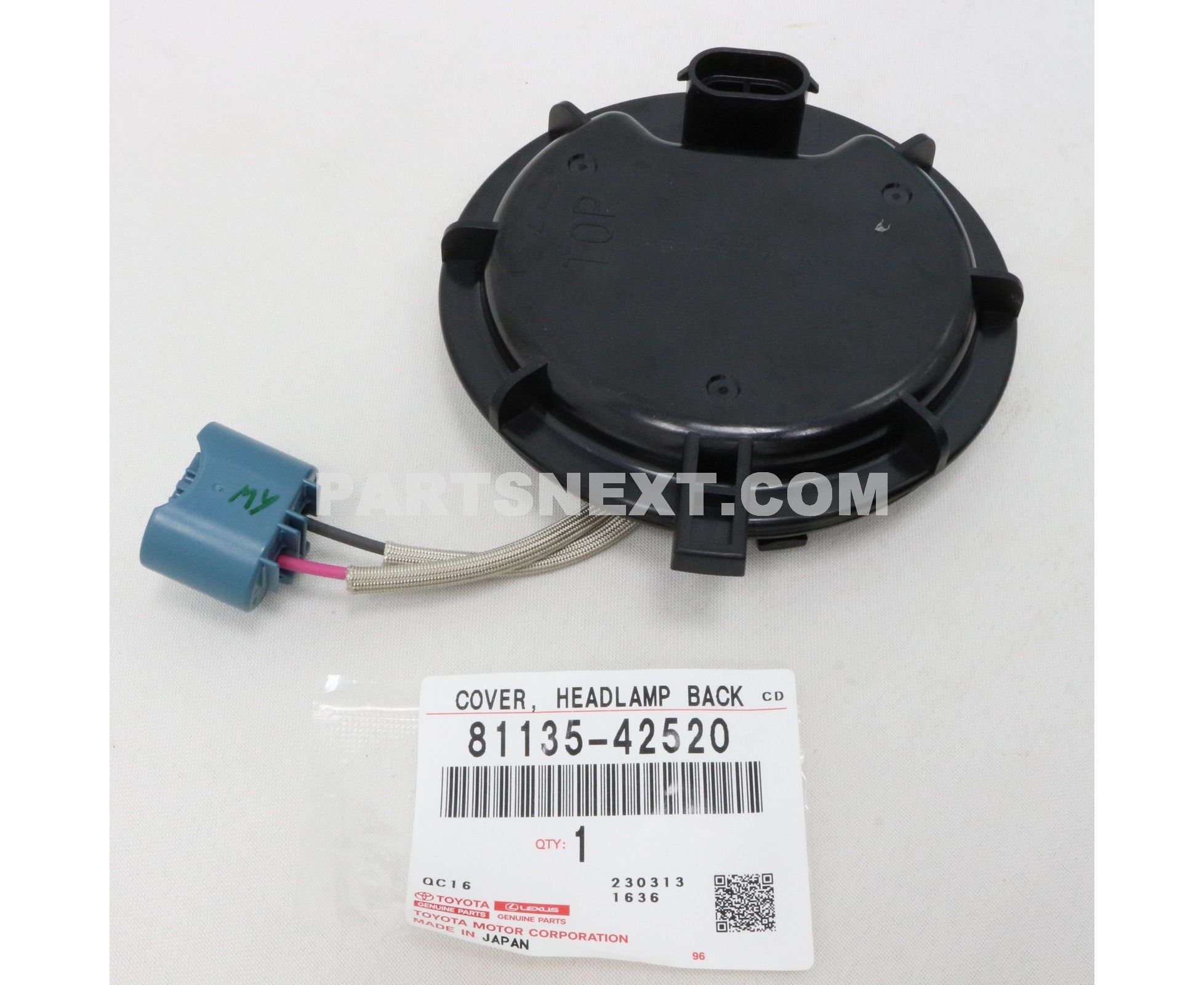 Toyota :: 81135-42520 COVER, HEADLAMP BACK, NO.1