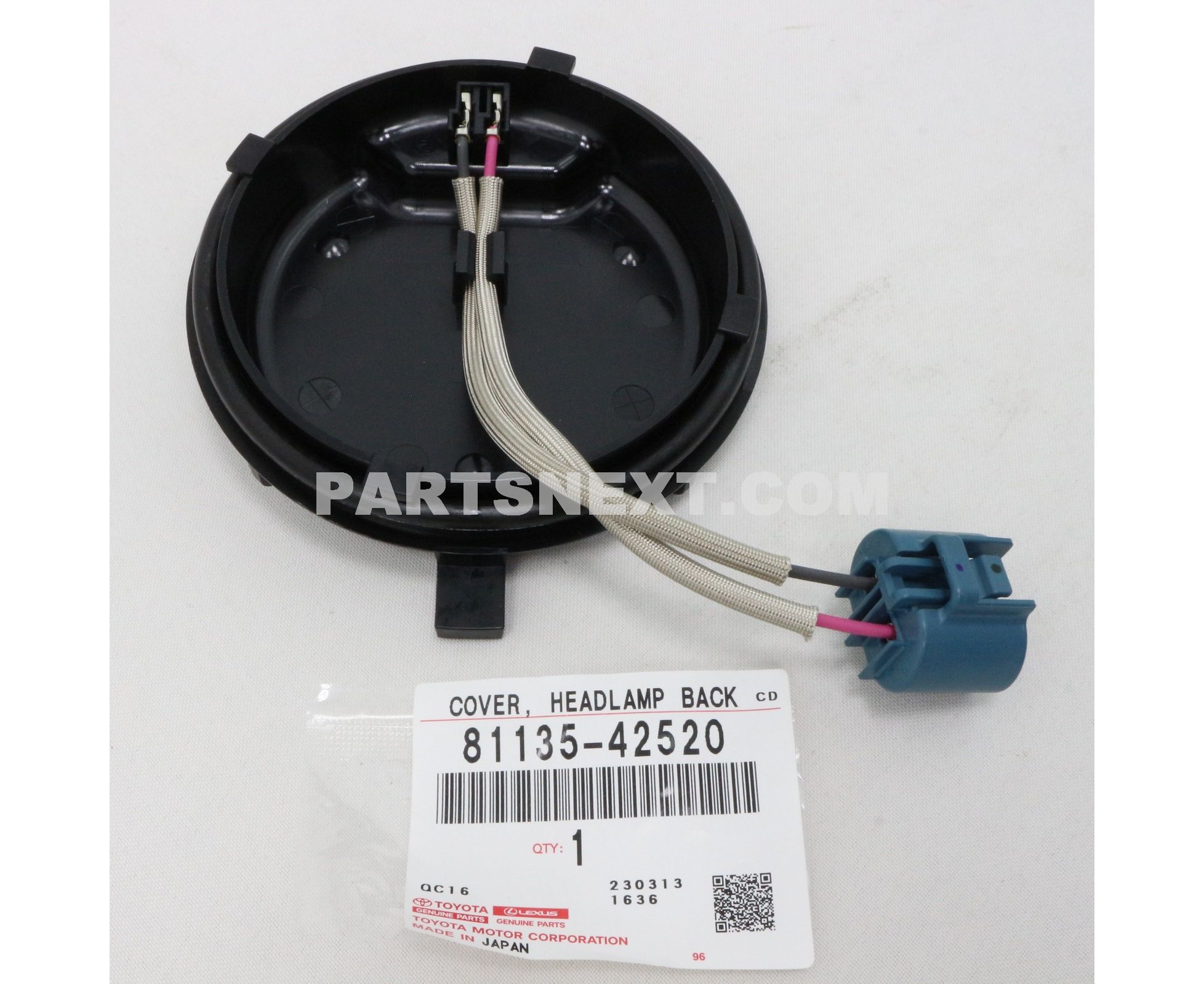 Toyota :: 81135-42520 COVER, HEADLAMP BACK, NO.1