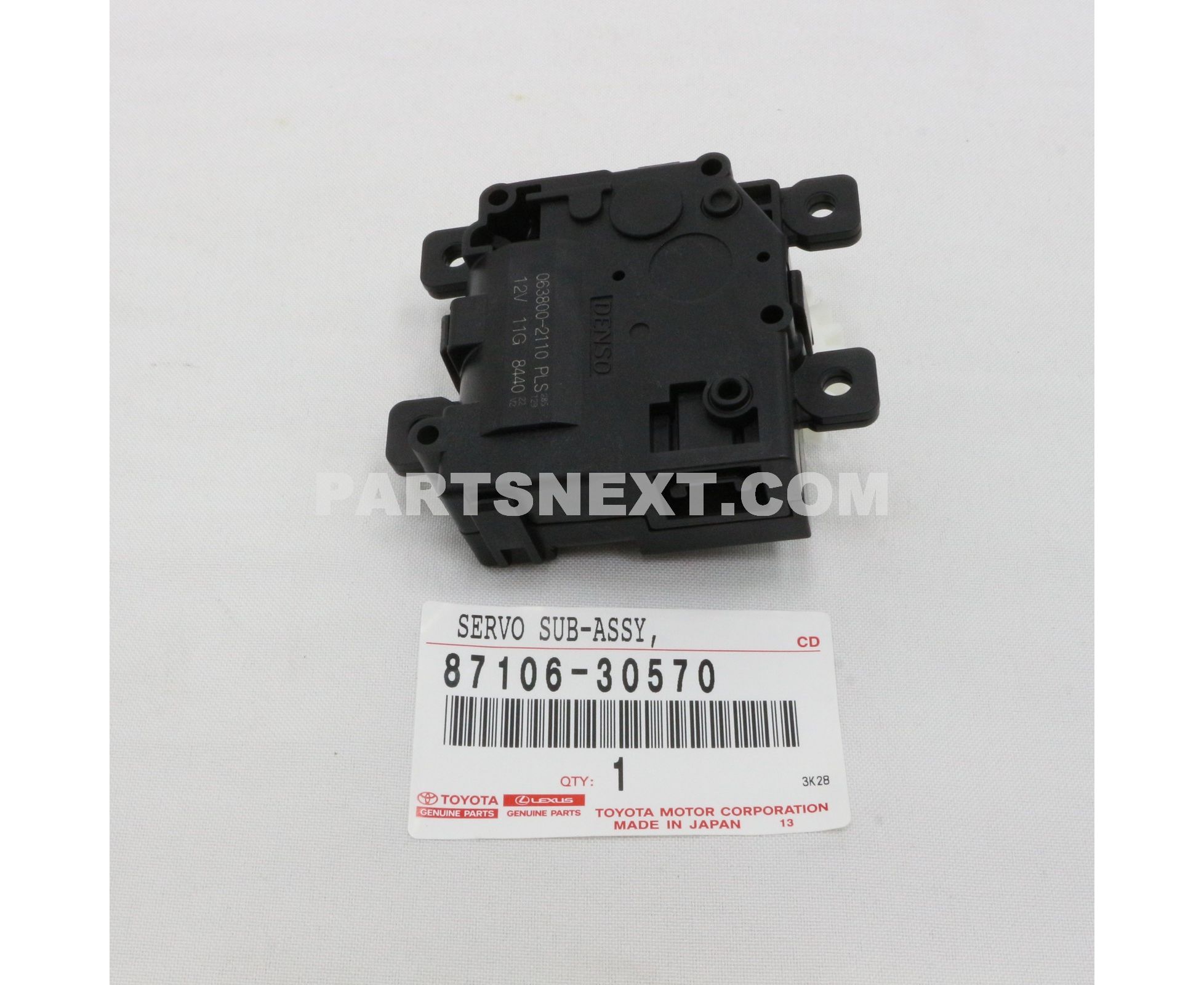 Toyota :: 87106-30570 DAMPER SERVO SUB-ASSY, AIR CONDITIONER RADIATOR, NO.4