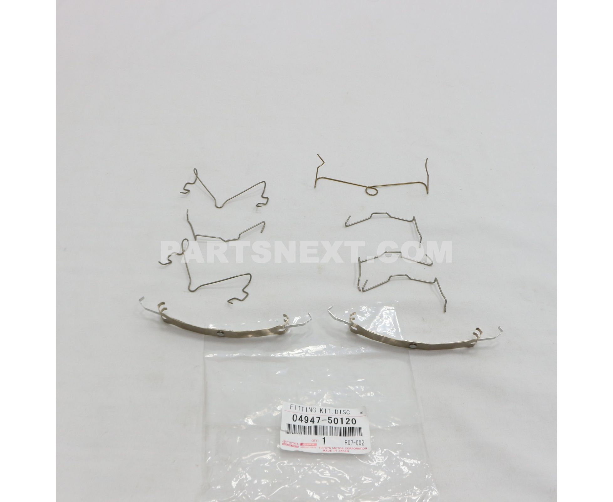 Toyota :: 04947-50120 FITTING KIT, DISC BRAKE, FRONT