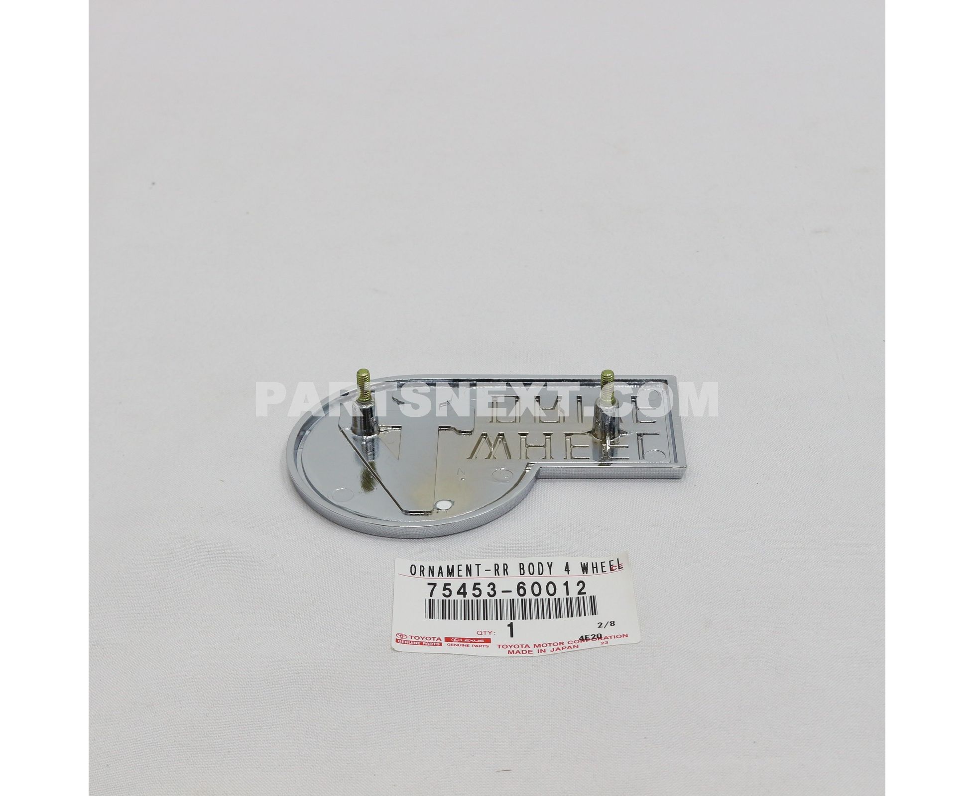 Toyota :: 75453-60012 PLATE, REAR NAME, NO.5 (MECHANISM)