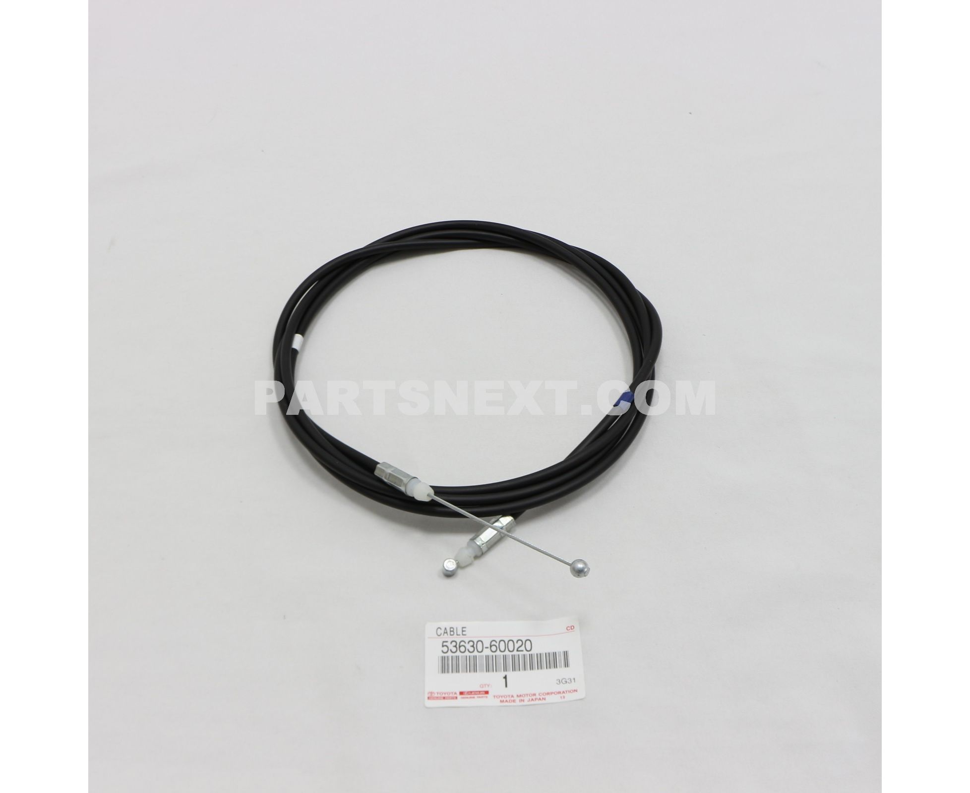 Toyota :: 53630-60020 CABLE ASSY, HOOD LOCK CONTROL