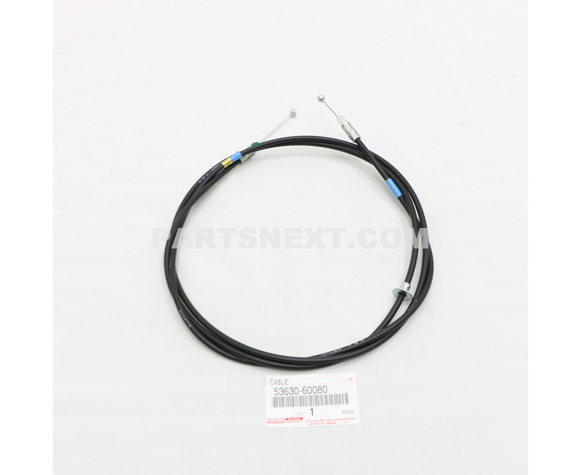 Toyota :: 53630-60080 CABLE ASSY, HOOD LOCK CONTROL