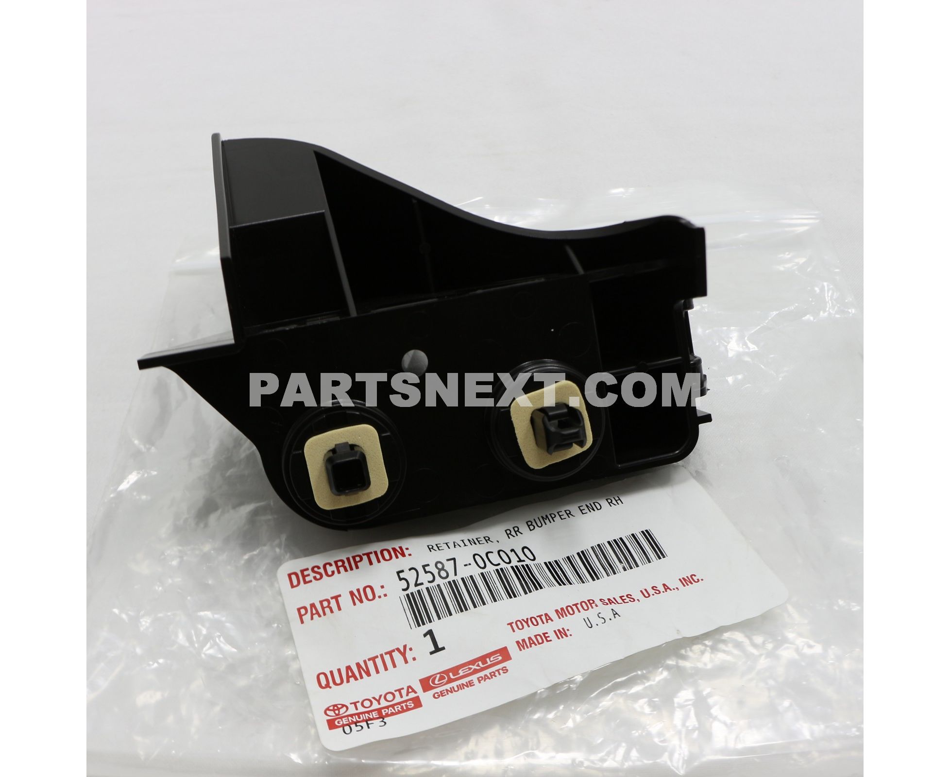 Toyota :: 52587-0C010 RETAINER, REAR BUMPER END, RH