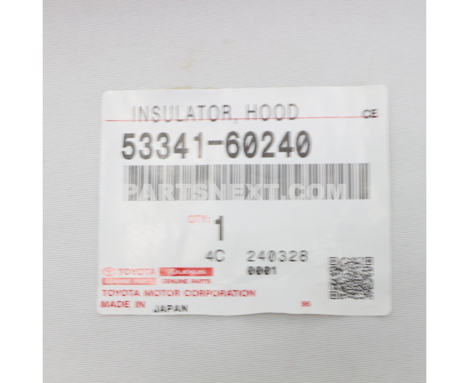 Toyota :: 53341-60240 INSULATOR, HOOD