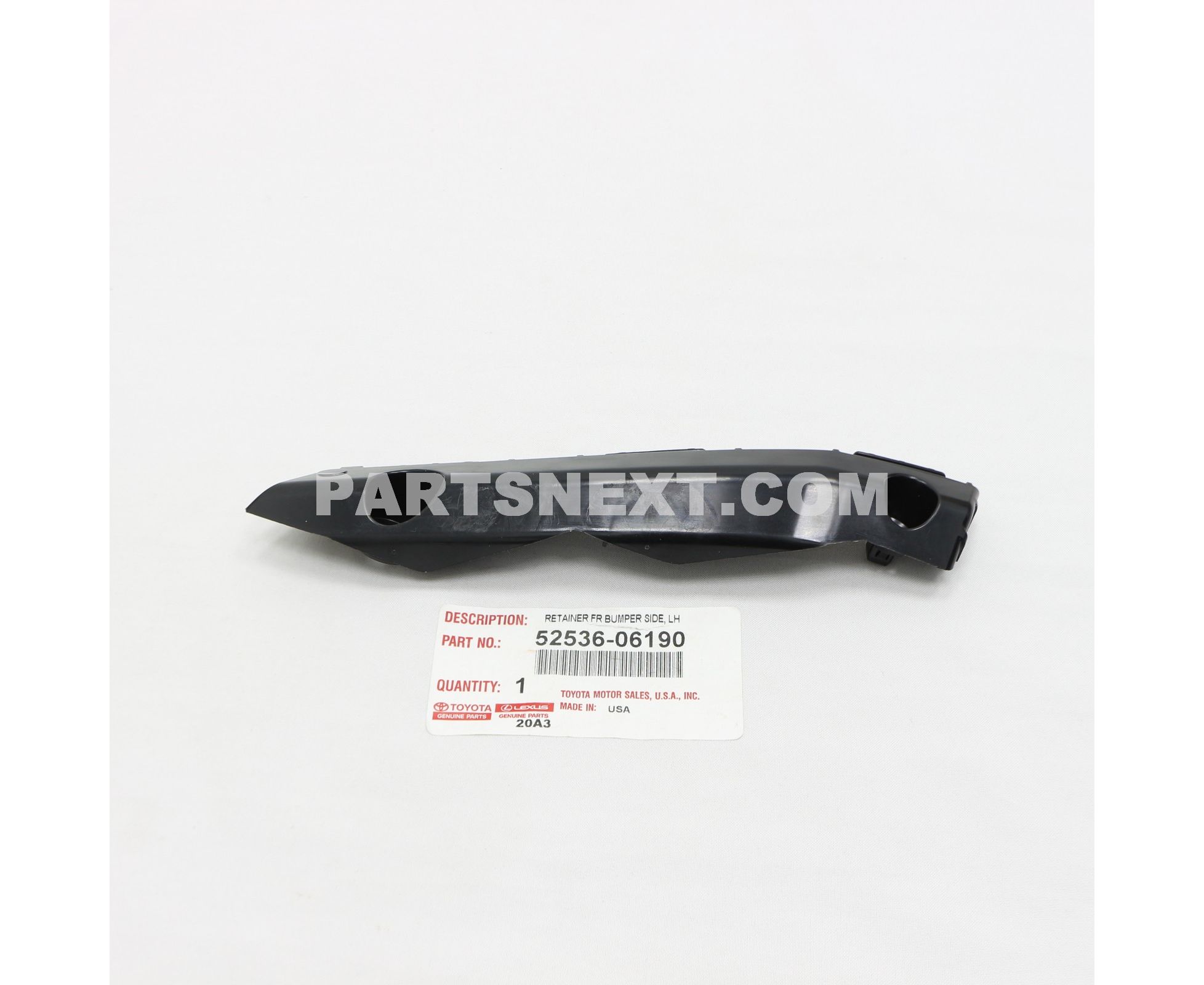 Toyota :: 52536-06190 RETAINER, FRONT BUMPER SIDE, LH