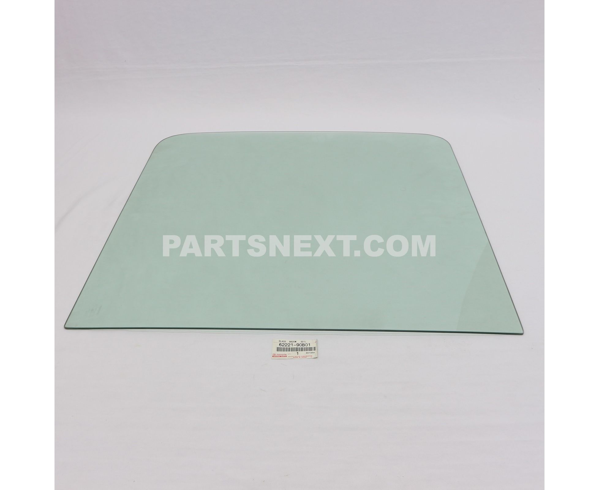 Toyota :: 62221-90B01 GLASS, SIDE WINDOW, NO.1, REAR (FOR SLIDE TYPE)
