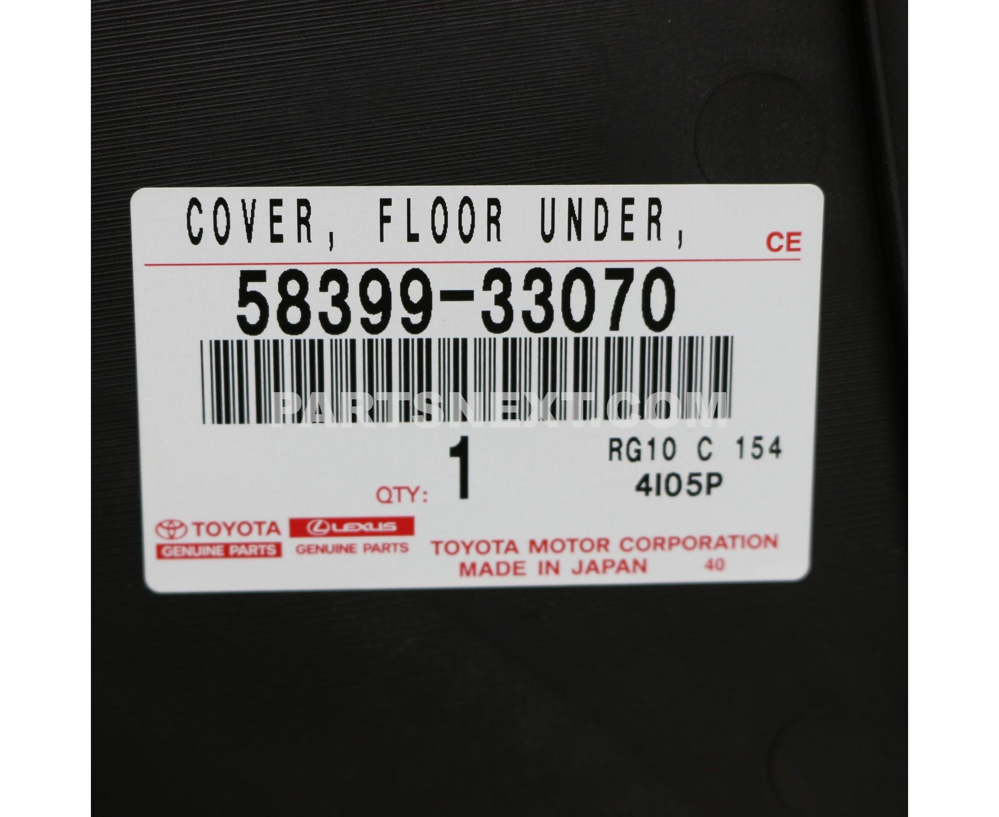 Toyota :: 58399-33070 COVER, FLOOR UNDER,