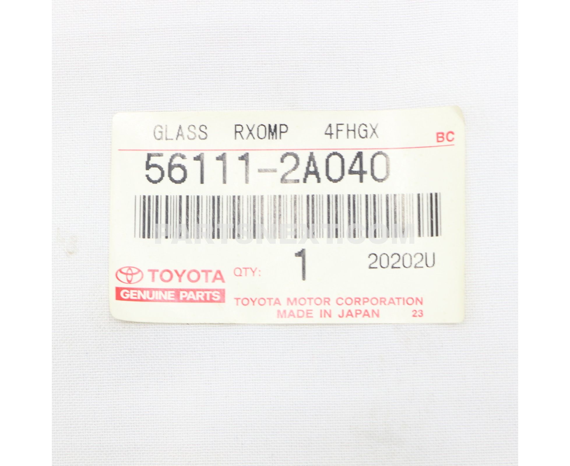 Toyota :: 56111-2A040 GLASS, WINDSHIELD